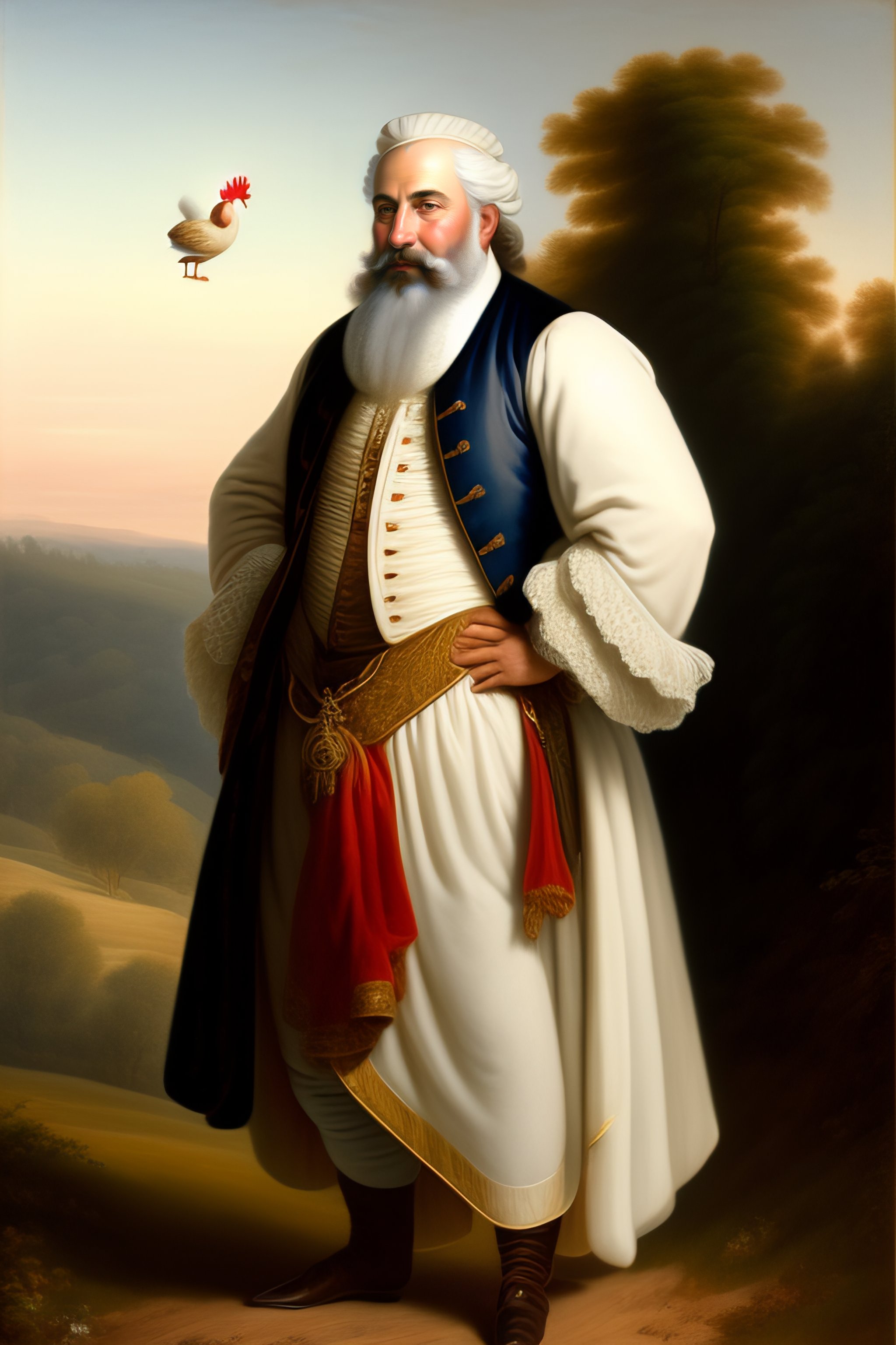 Lexica - An 18th century style Jewish man with a white beard wearing a ...