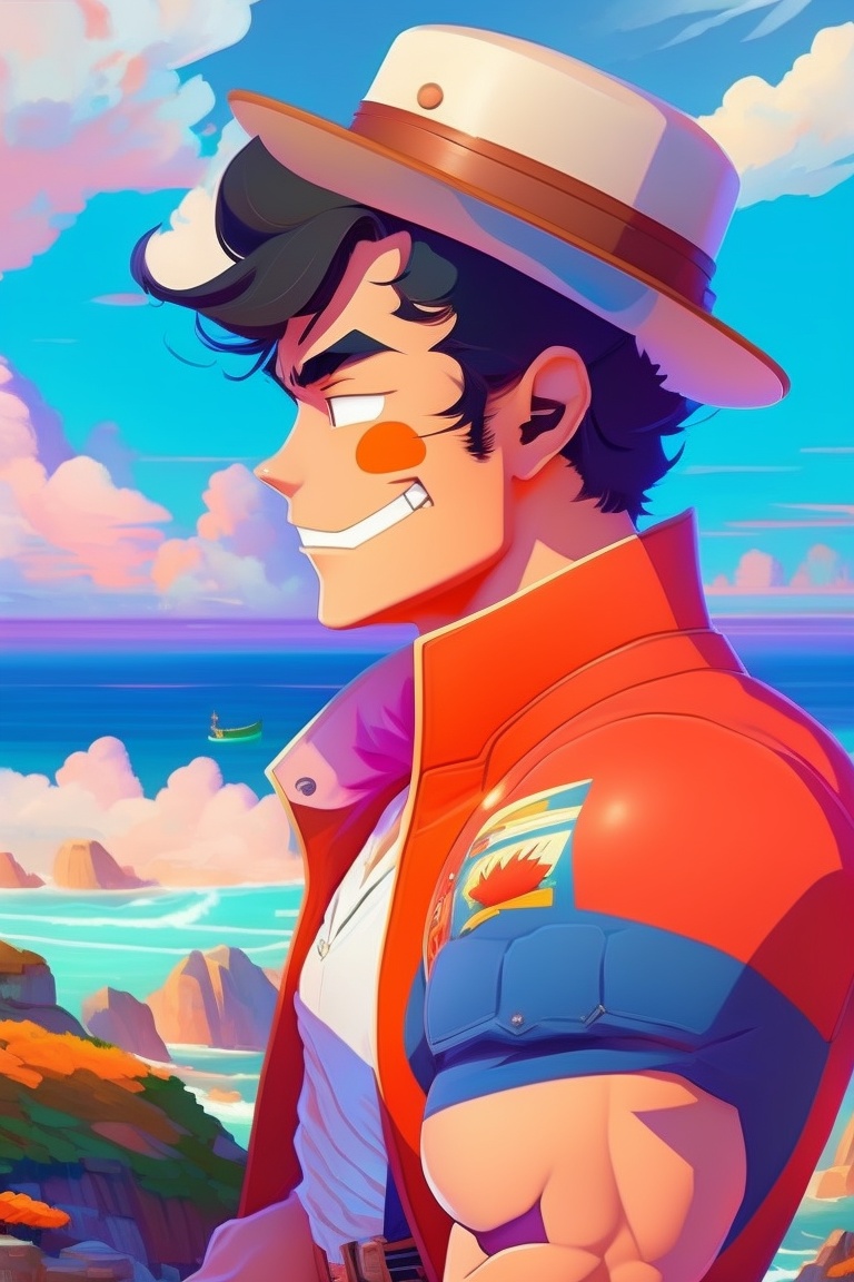 Lexica - One piece, studio ghibli, akira toriyama, james gilleard ...