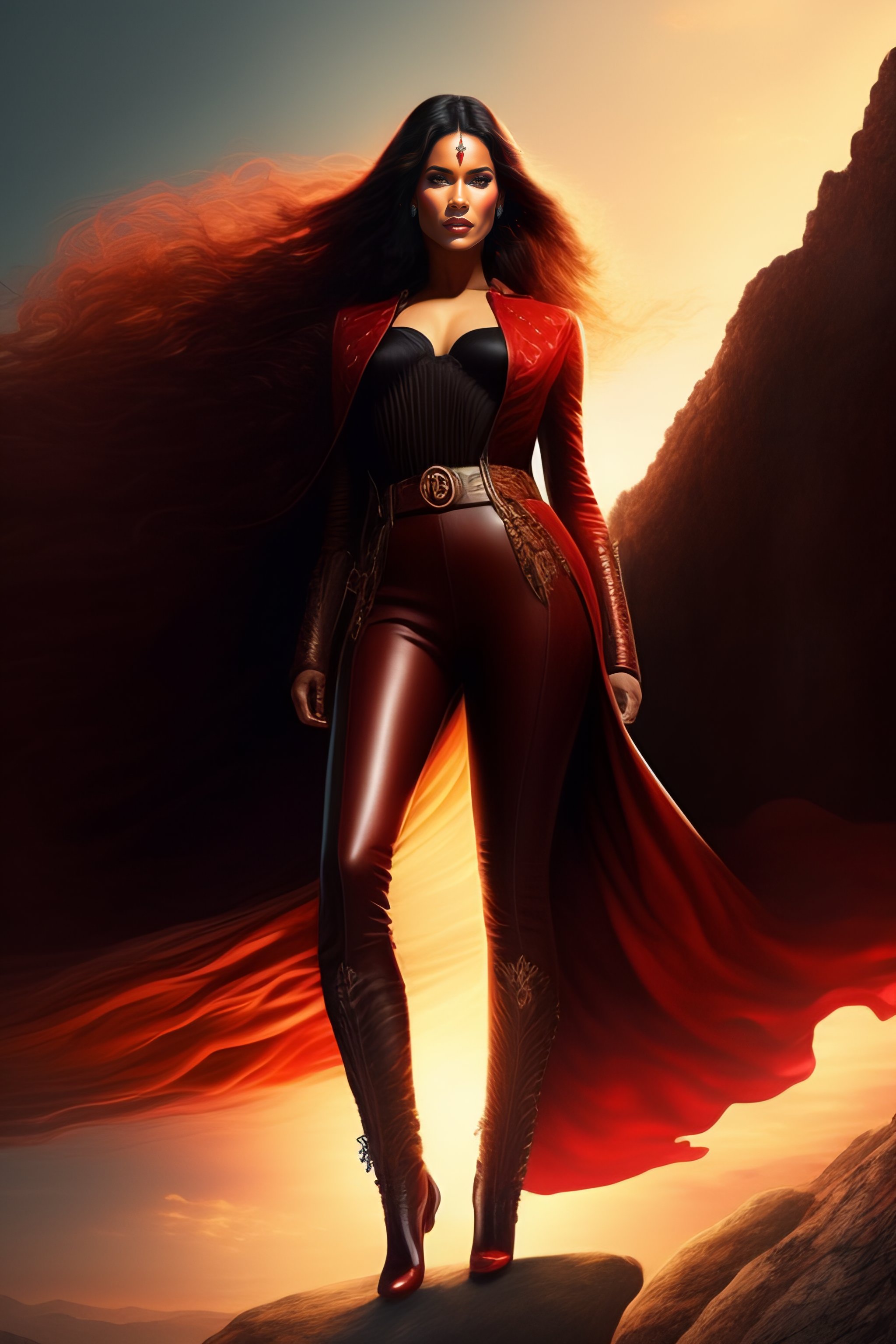 Lexica - Woman without hands, raise red long demonic Posterior trail ...