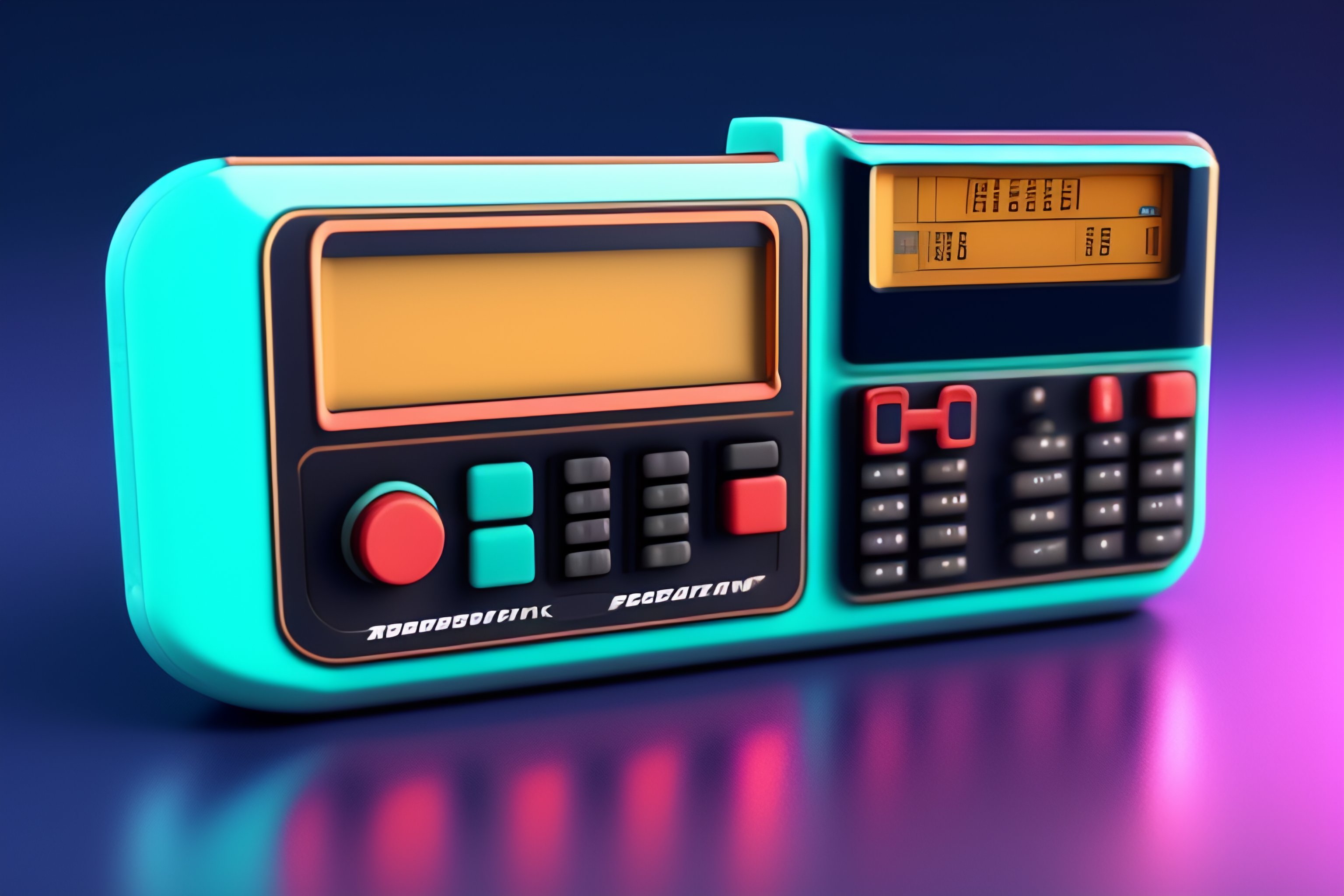 Lexica - Vintage personal handheld computer device, 1990s, c4d render ...