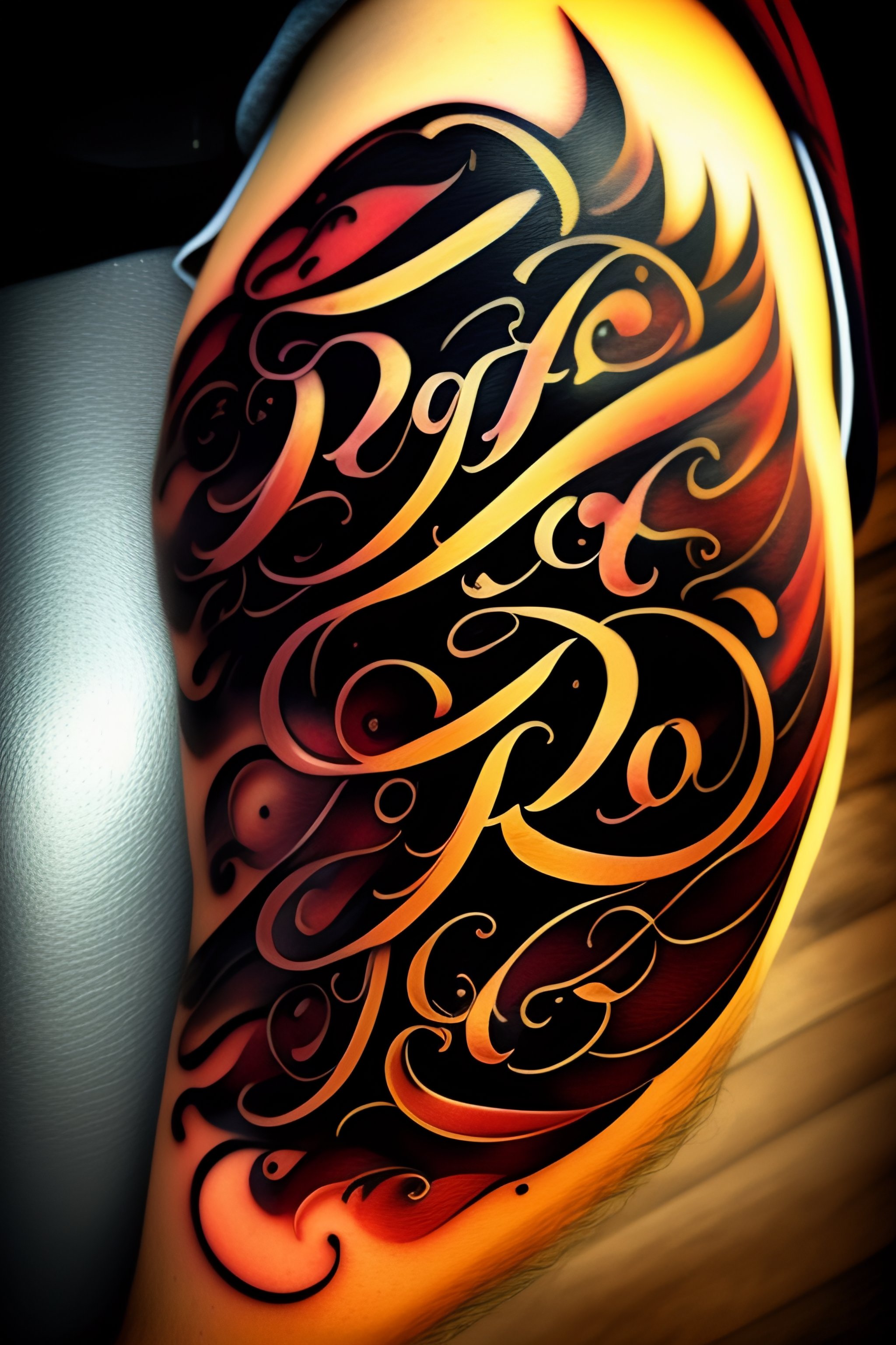 Lexica - Calligraphy tattoo, freedom, original