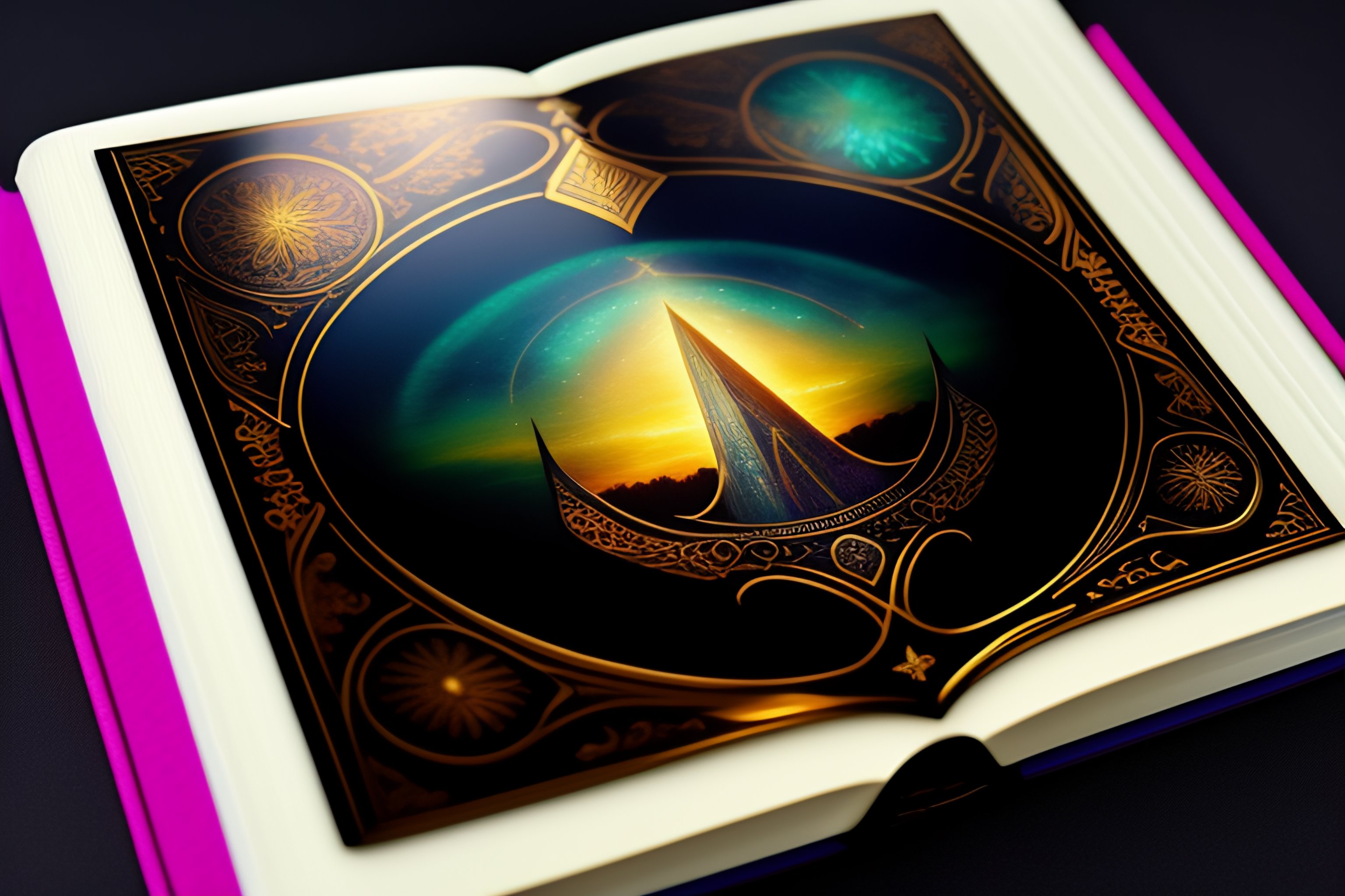 Lexica - Front view, Generate an image for cover of a Book of Shadows ...