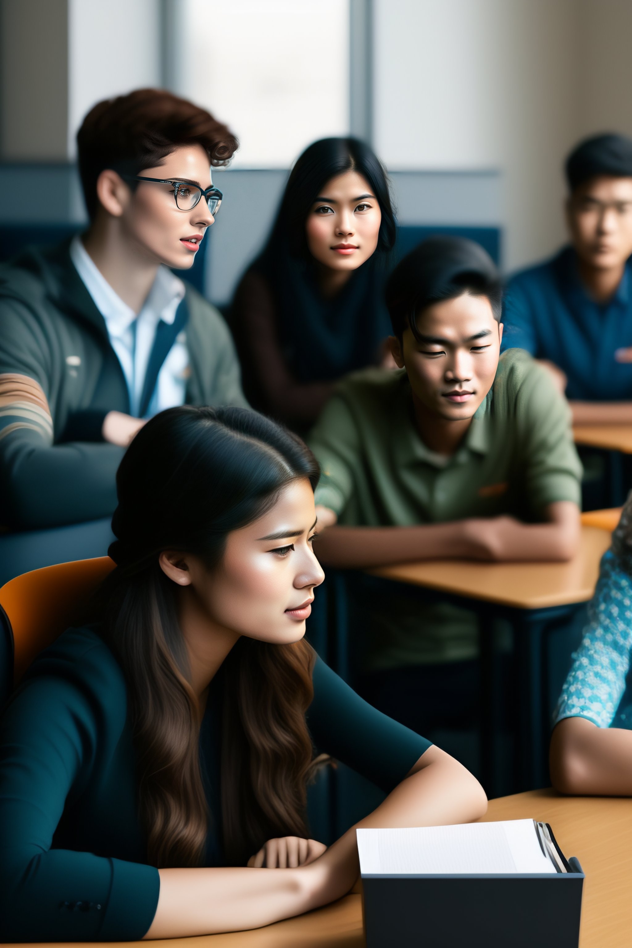 Lexica - A group of students in a psychological assessment