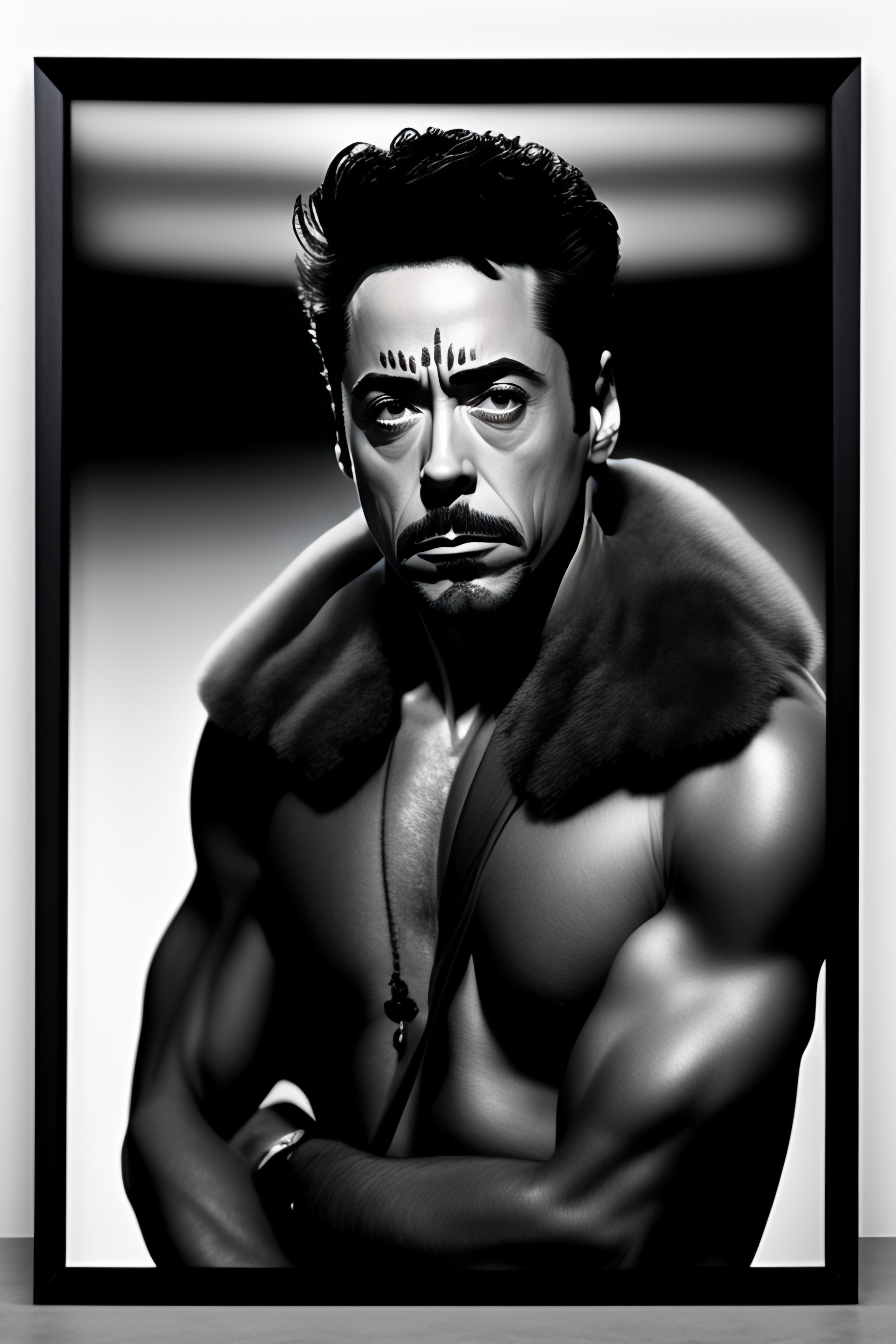 Lexica - Robert downey junior crying as iron man, by richard avedon ...