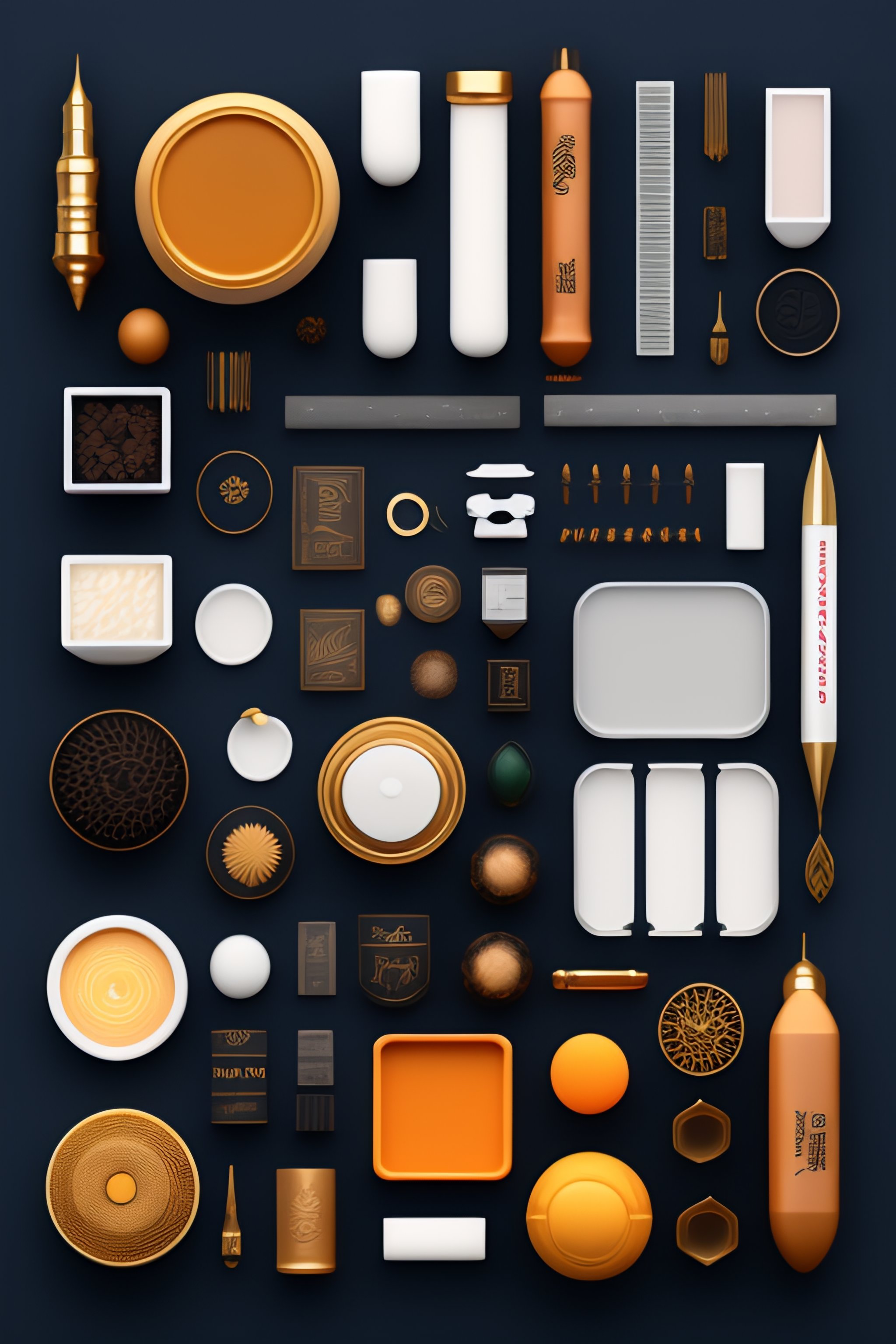 Lexica - Anime fan starter kit, Knolling, Knolling layout ...