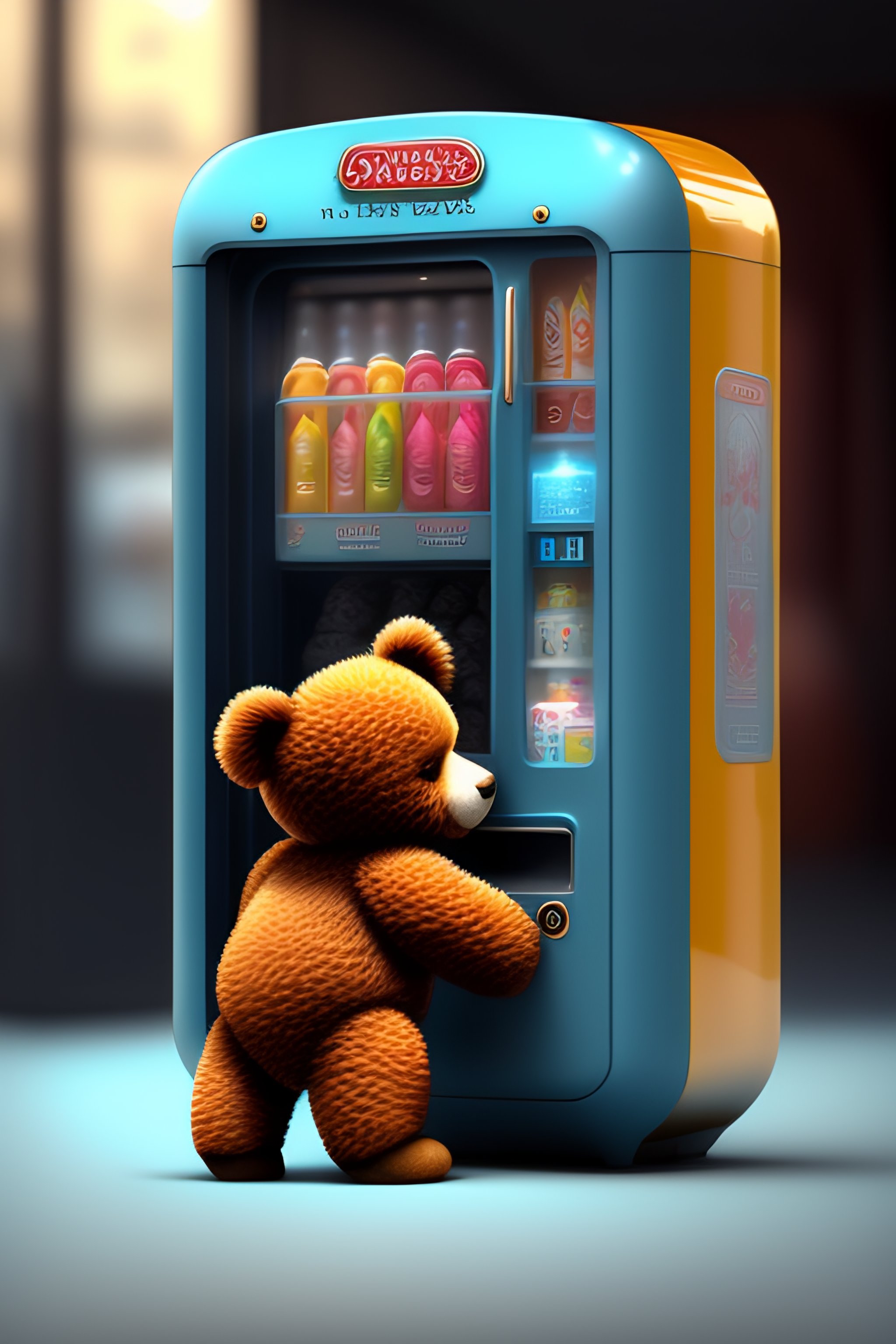 Lexica A Teddy Bear Vending Machine Cute Concept Art Illustration