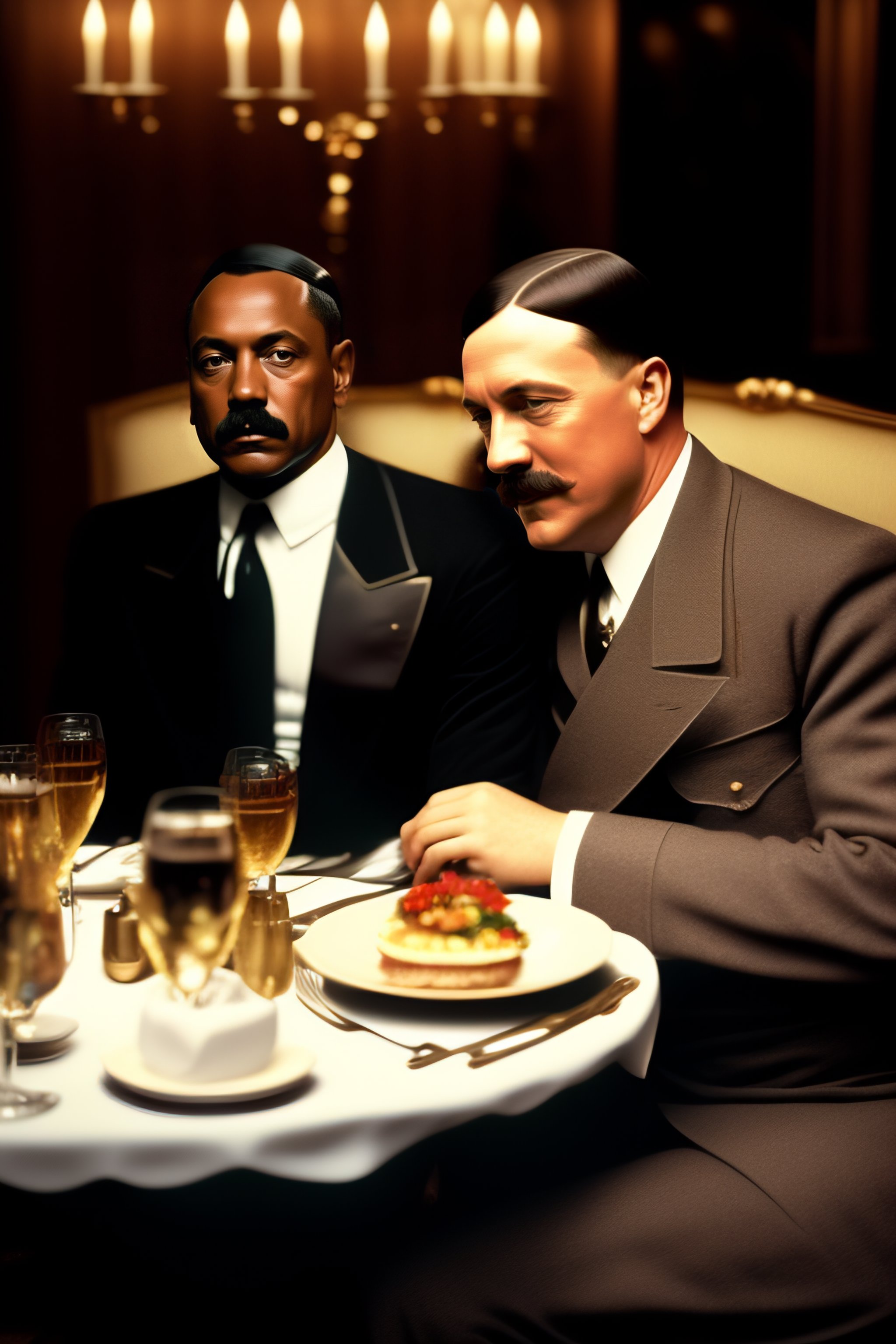 Lexica - Adolf hitler and Kanya west enjoying dinner together at a ...