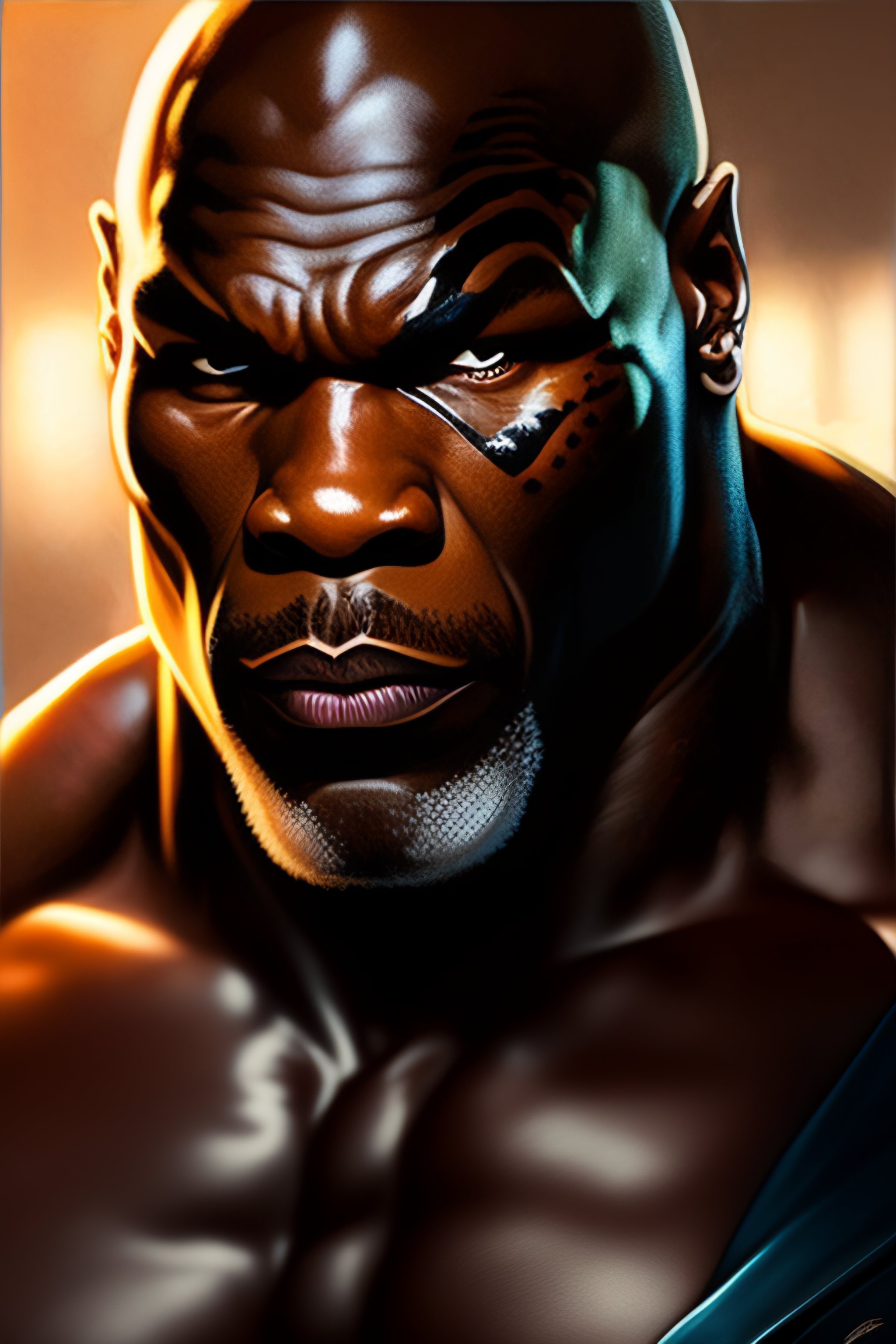 Lexica - Mike tyson as venom, realistic portrait, symmetrical, high ...