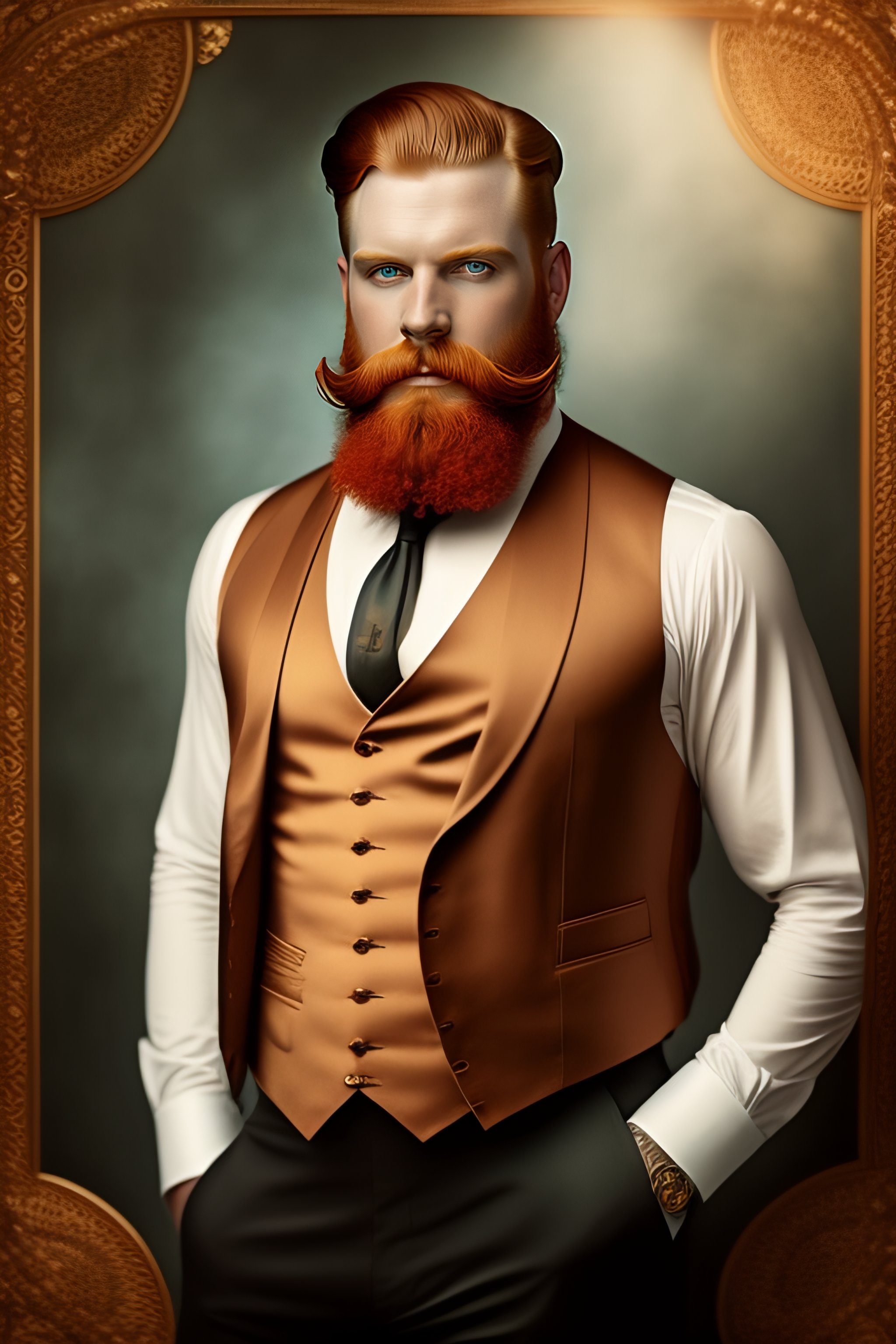 Lexica - Lovecraftian portrait of a 1920s captain with full beard ...