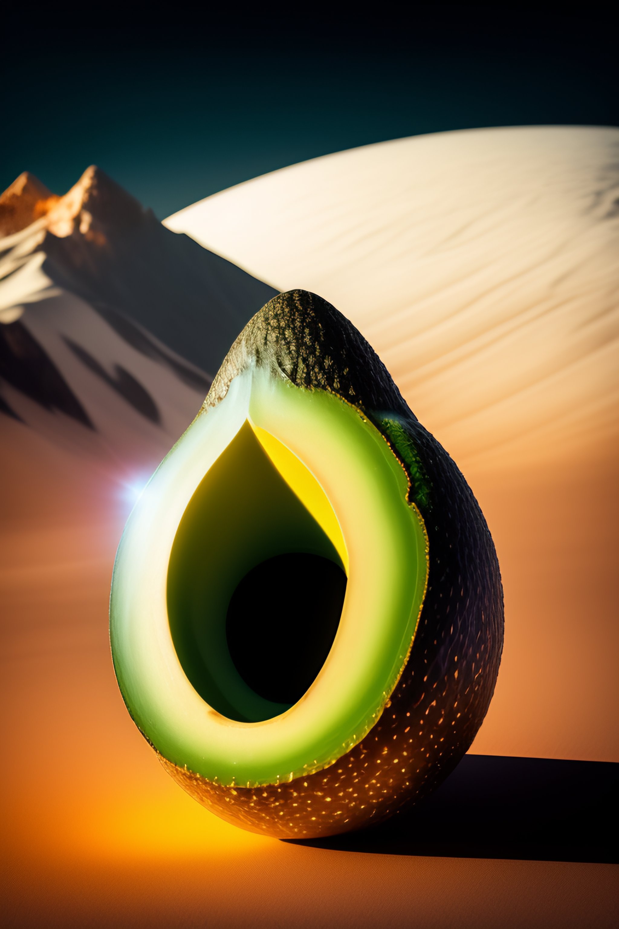 Lexica - We can see the avocado dressed in a full white and gold ...