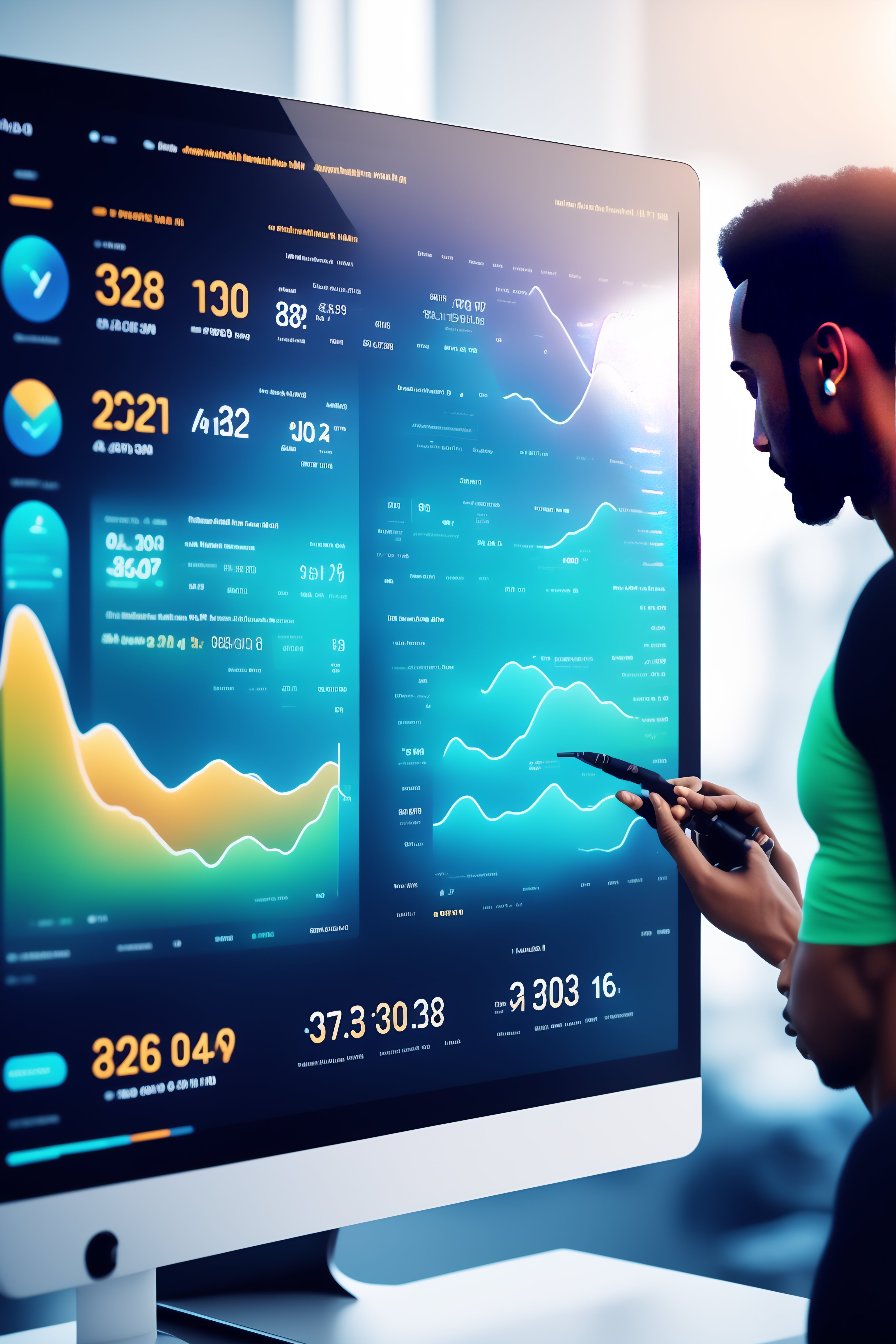 Lexica - Futuristic, digital health dashboard, for longevity, health, and fitness, and wellness,