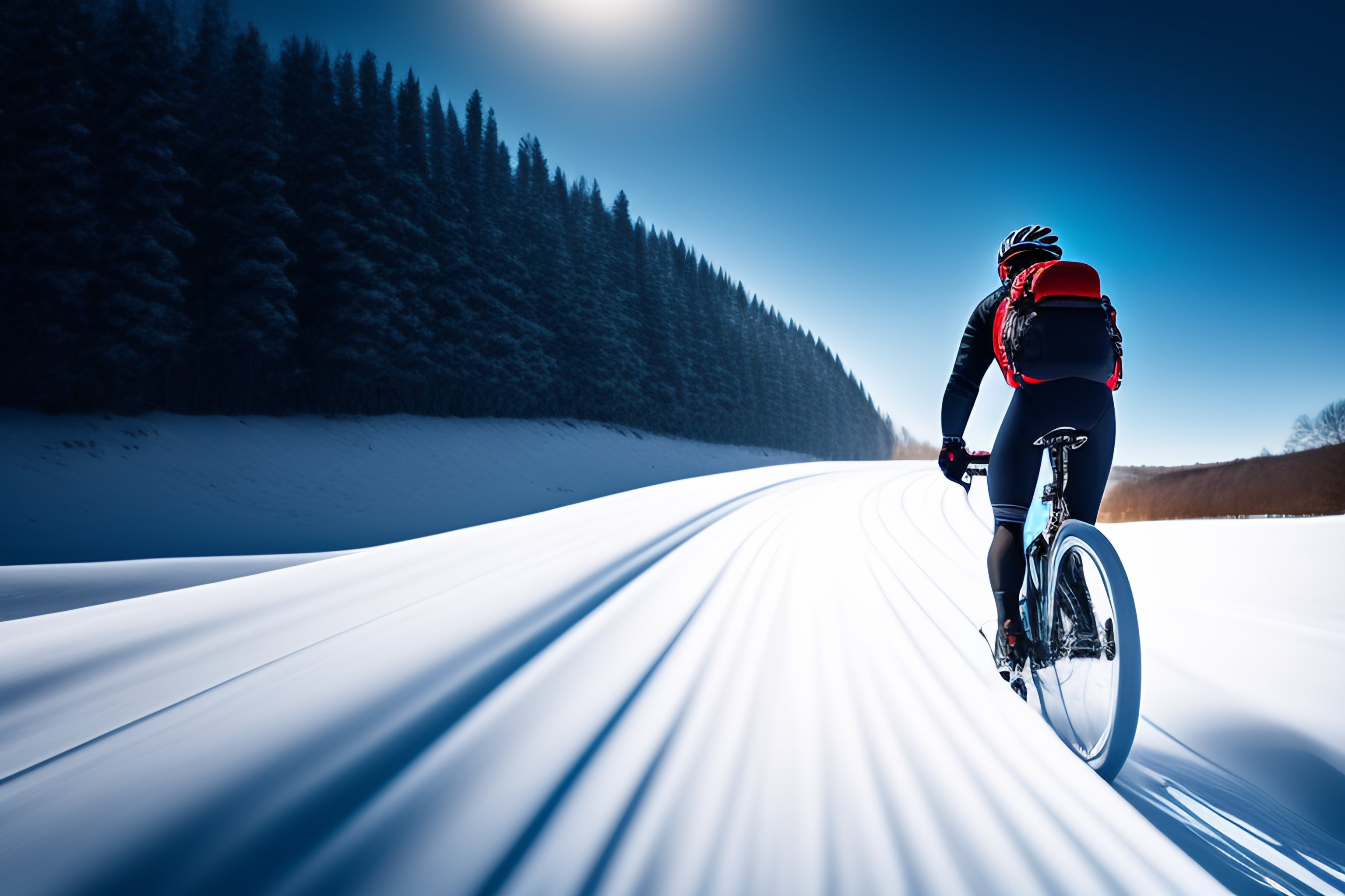 Cyclist Back View