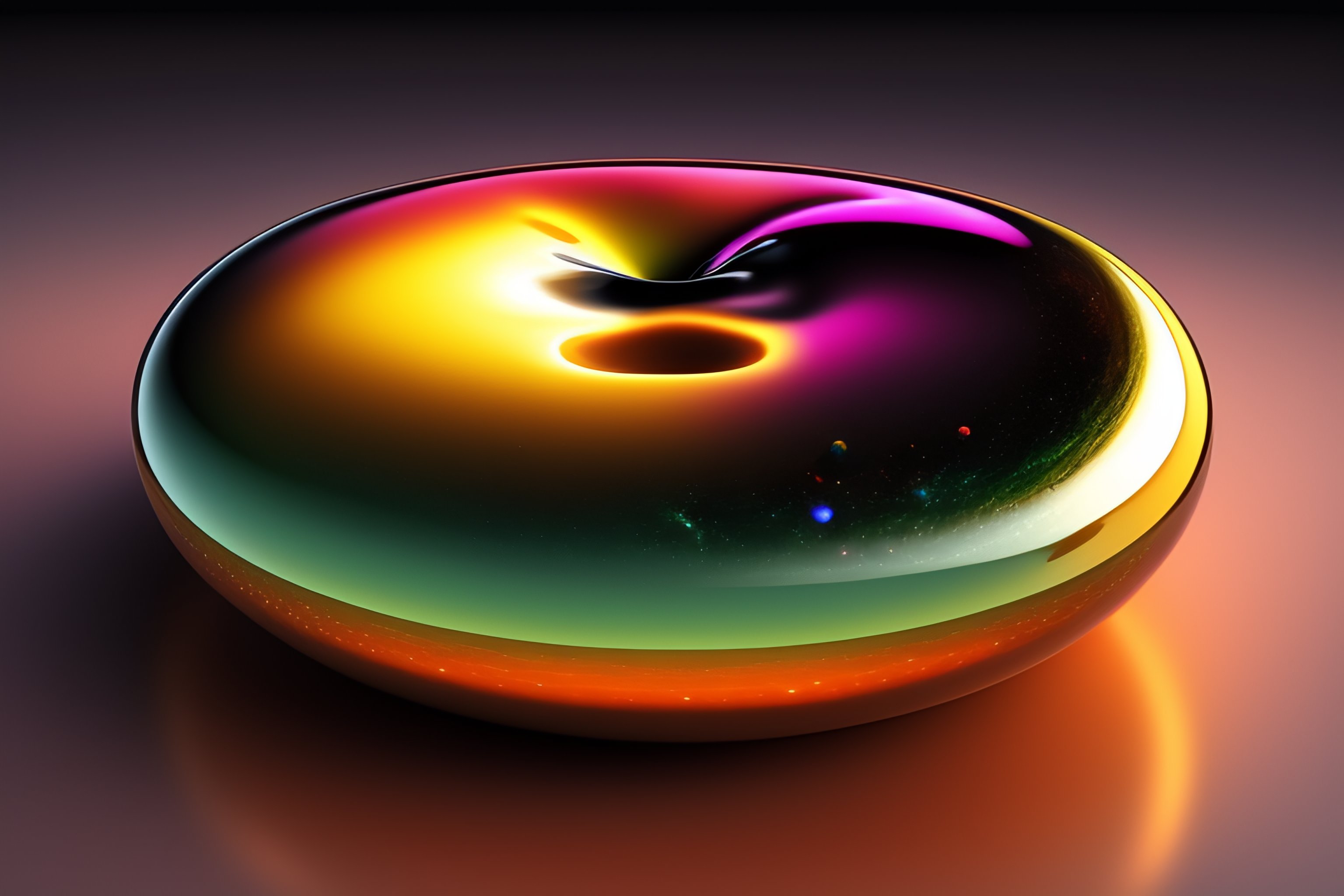 Lexica - Apple, logo, espacio, space, realismo, simetría, perfección ...