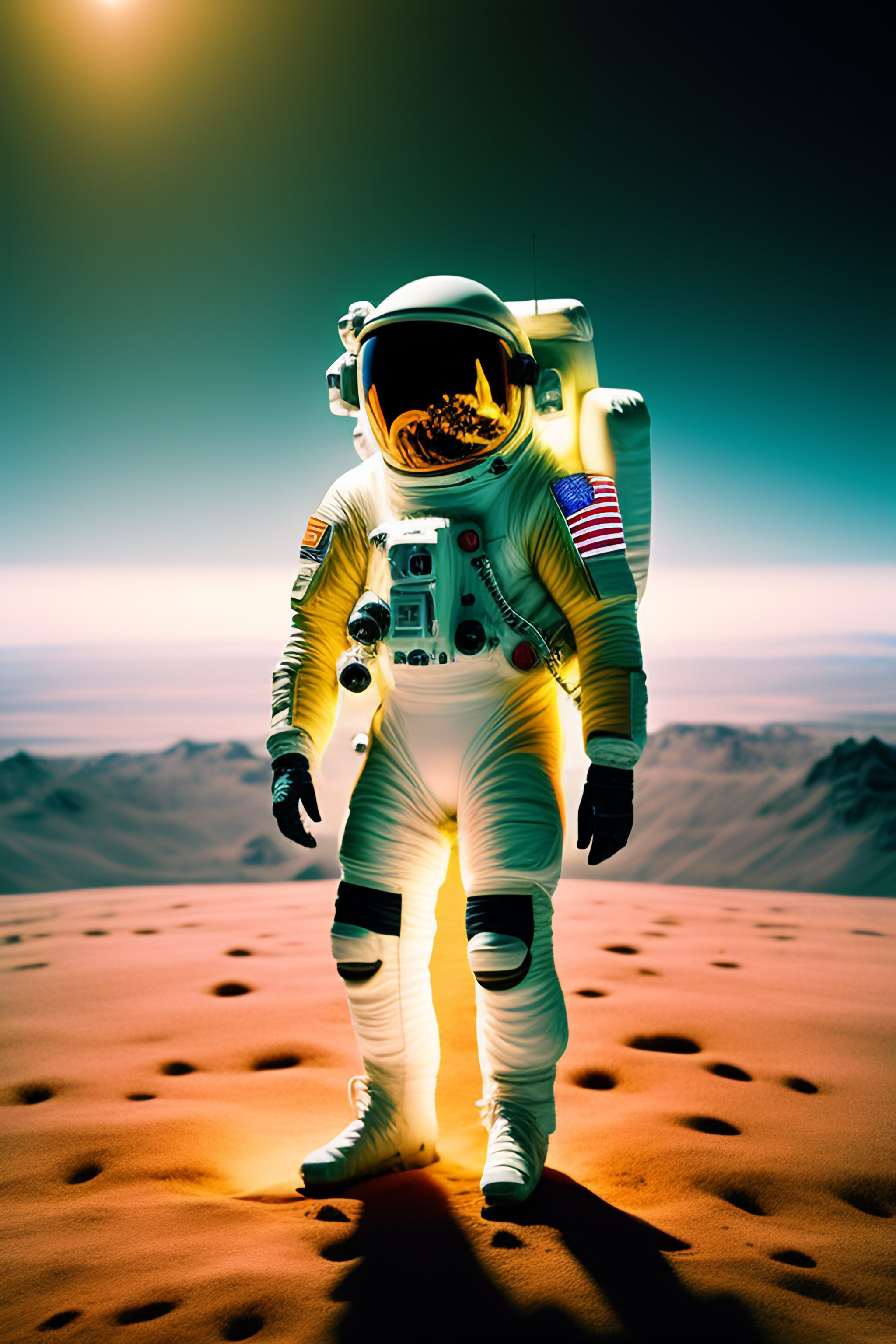 Lexica - Portra 400 high dpi film scan of a NASA astronaut wearing a ...