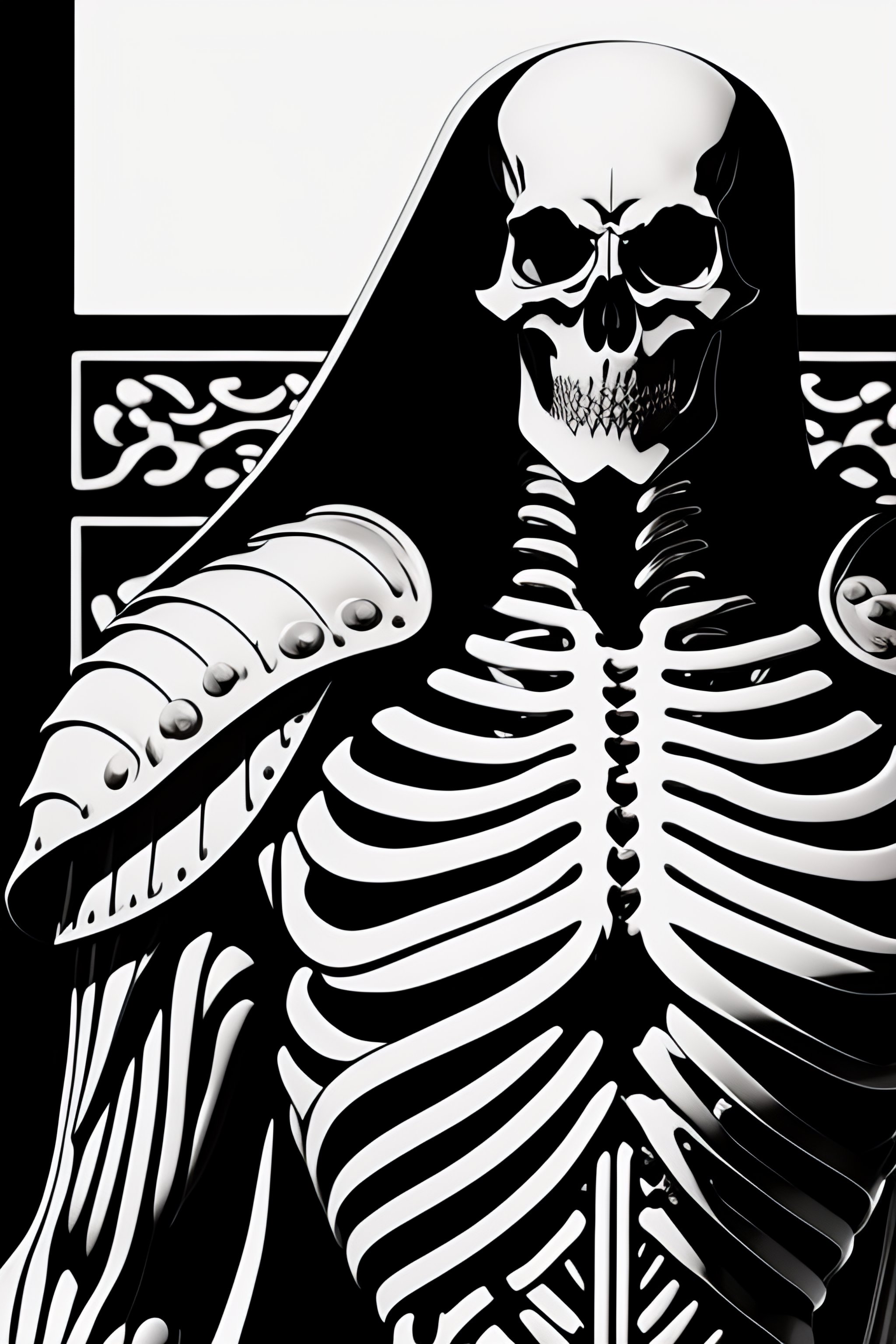 Lexica - Skeleton, black and white, berserk manga, Kentaro Miura ...