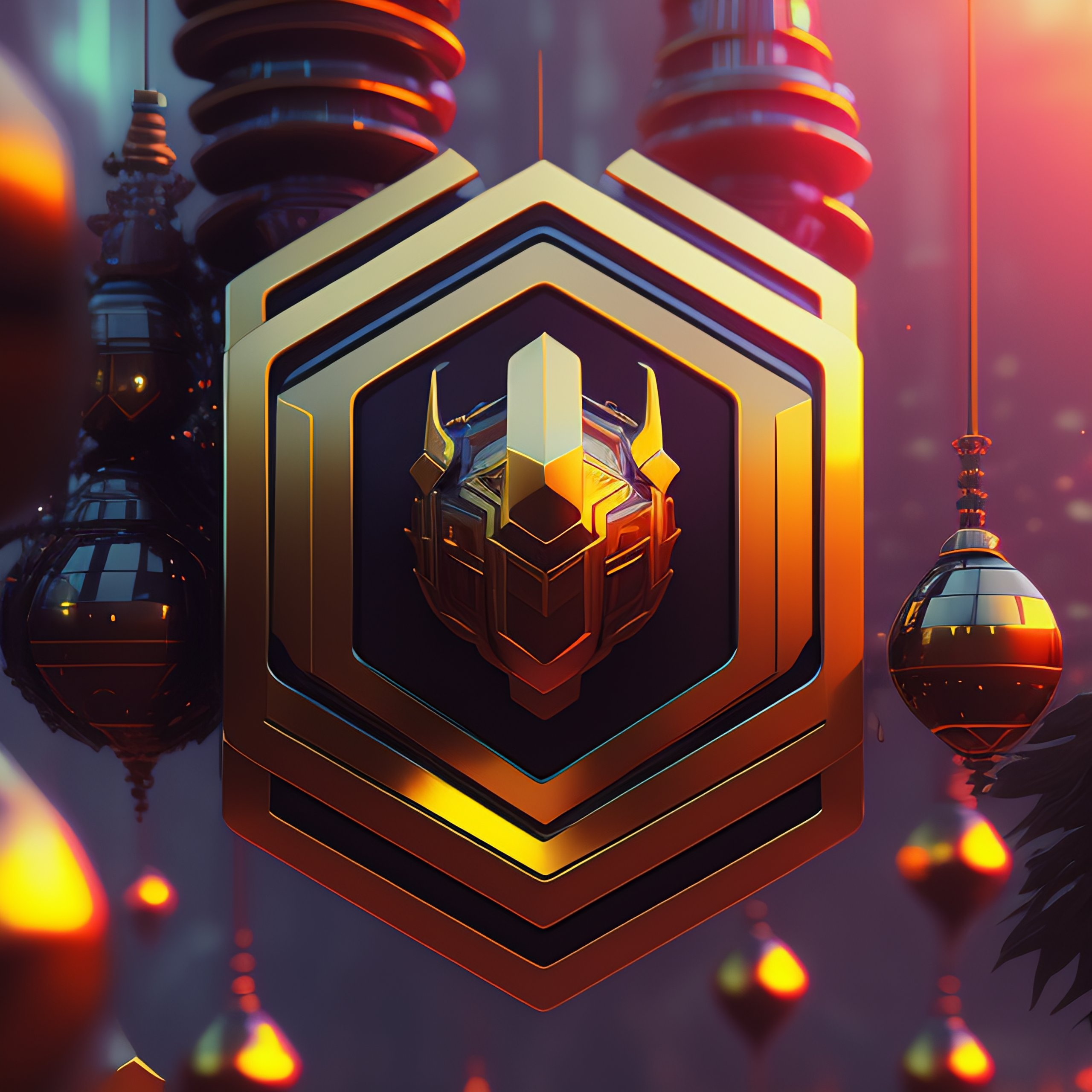 Lexica - Cyber punk, oni mask, 3 d render beeple, compound eye of ...