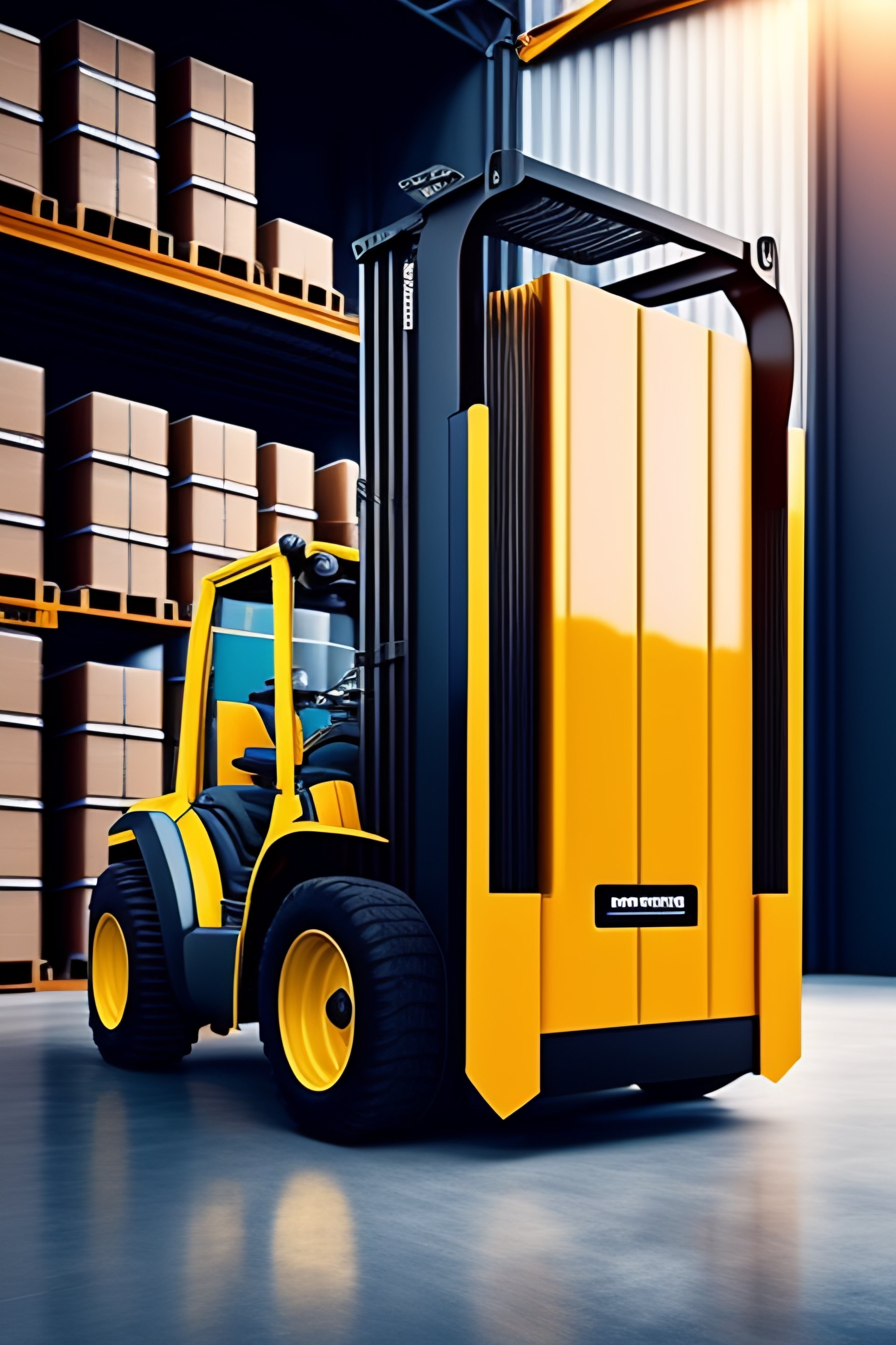 Lexica - Picture of a forklift truck: Futuristic, advanced design ...