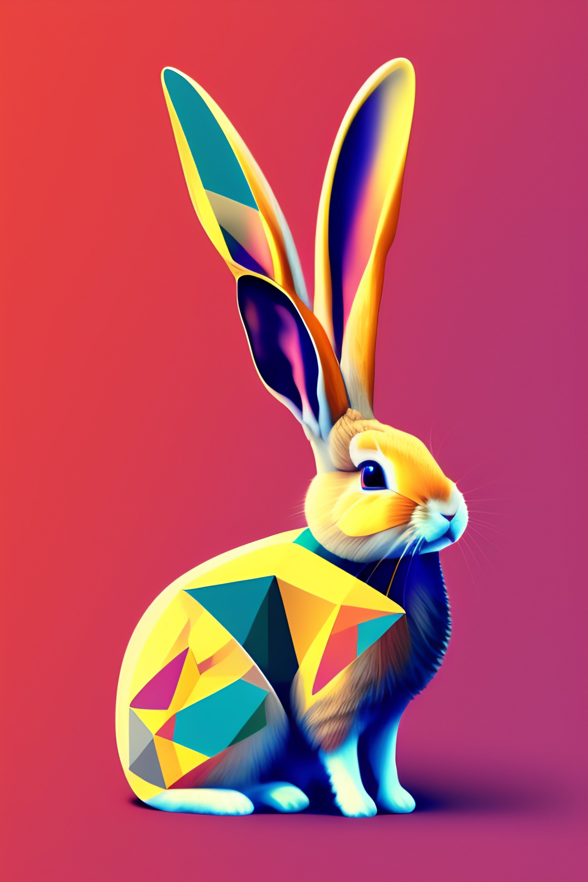 Lexica - Rabbit vector in geometric shape