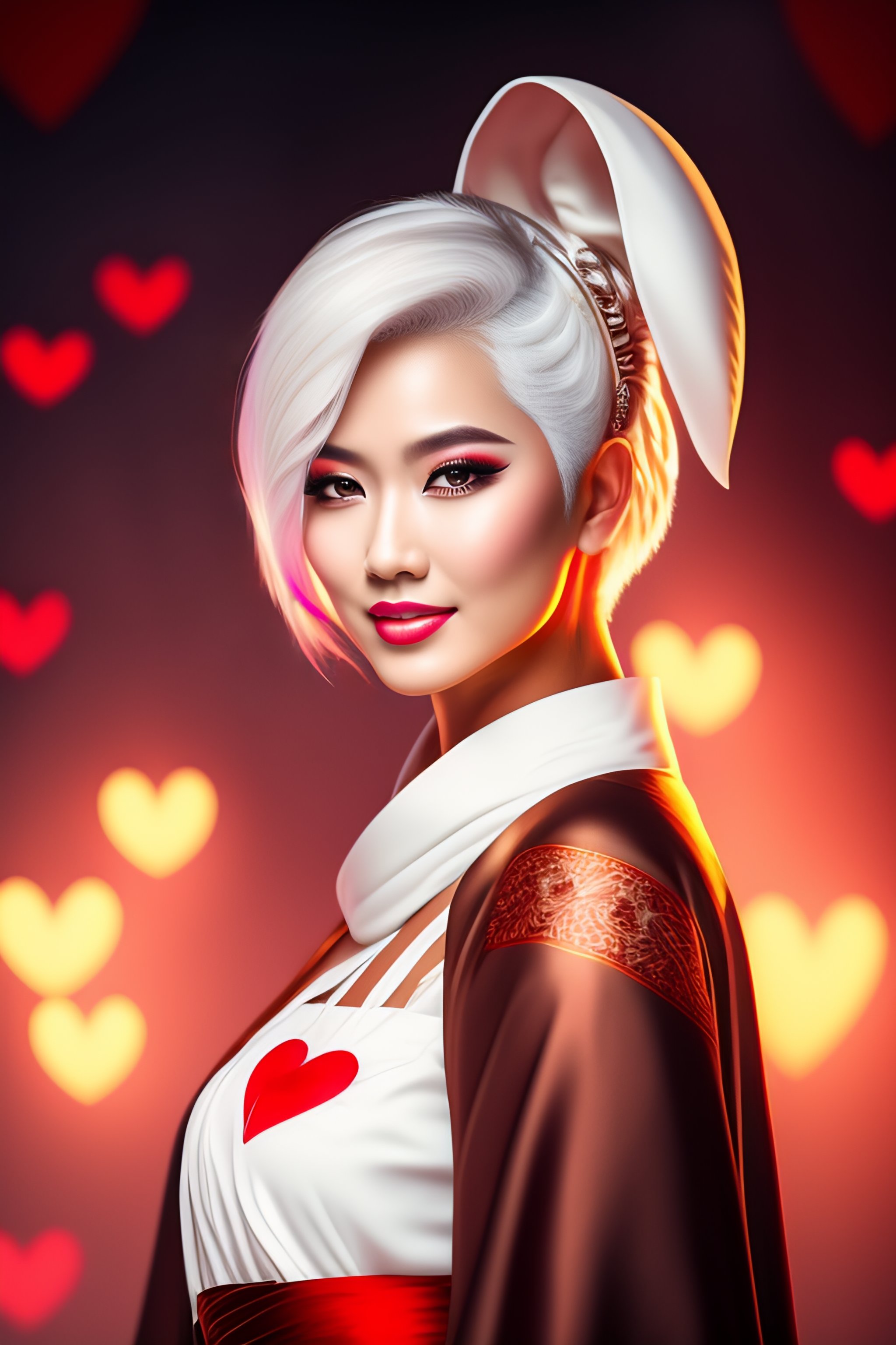 Lexica - Masterpiece, best quality, high quality, rabbit ears, white ...