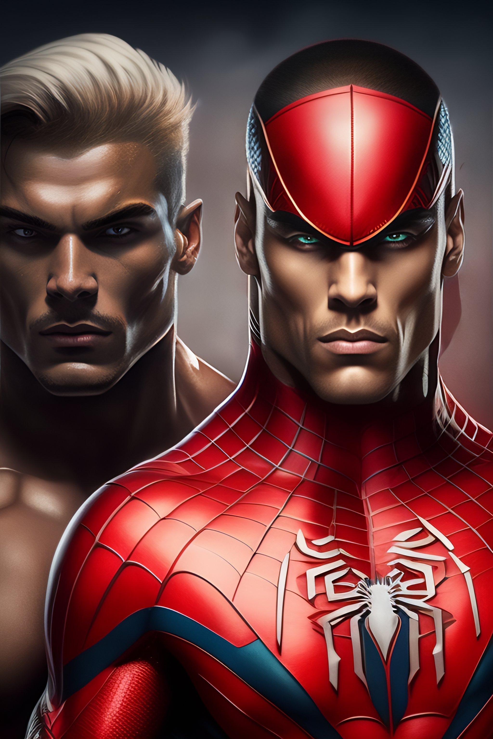 Lexica - Full body potrait of skinny ripped strong spiderman and ...
