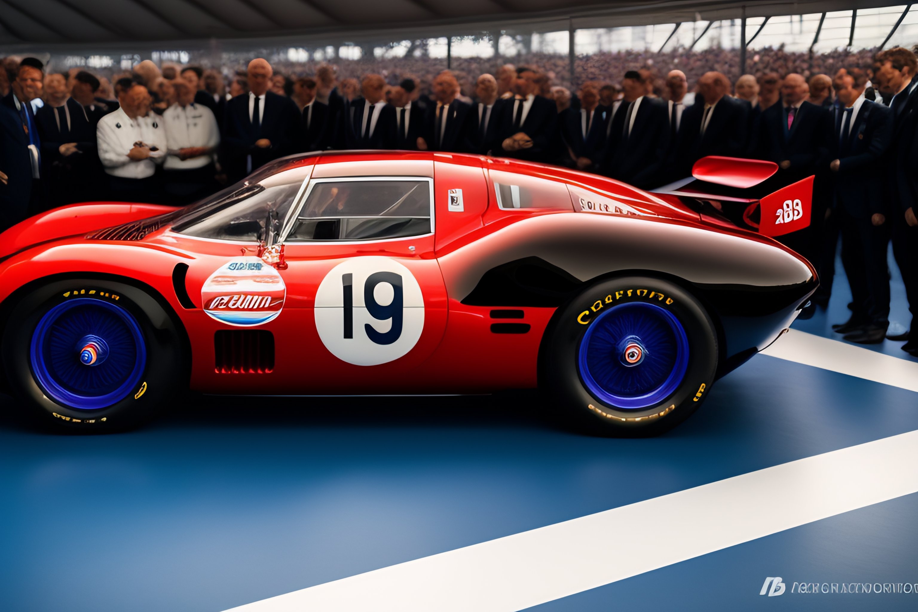 Lexica - Side of a 1966 Bugatti Chiron prototype race car at Le Mans