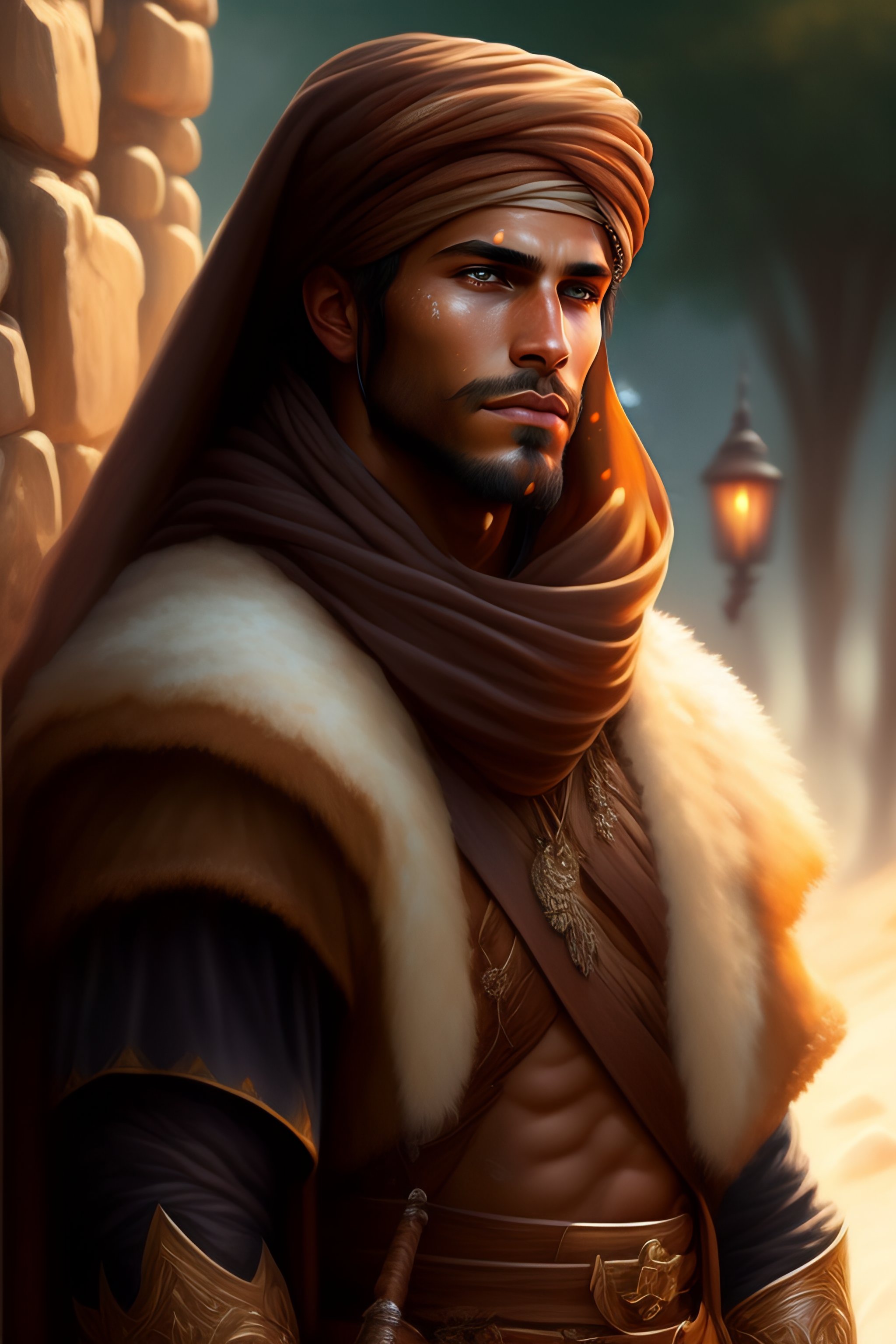 Lexica - A full body portrait of a beautiful soldiers quarter bedouin ...