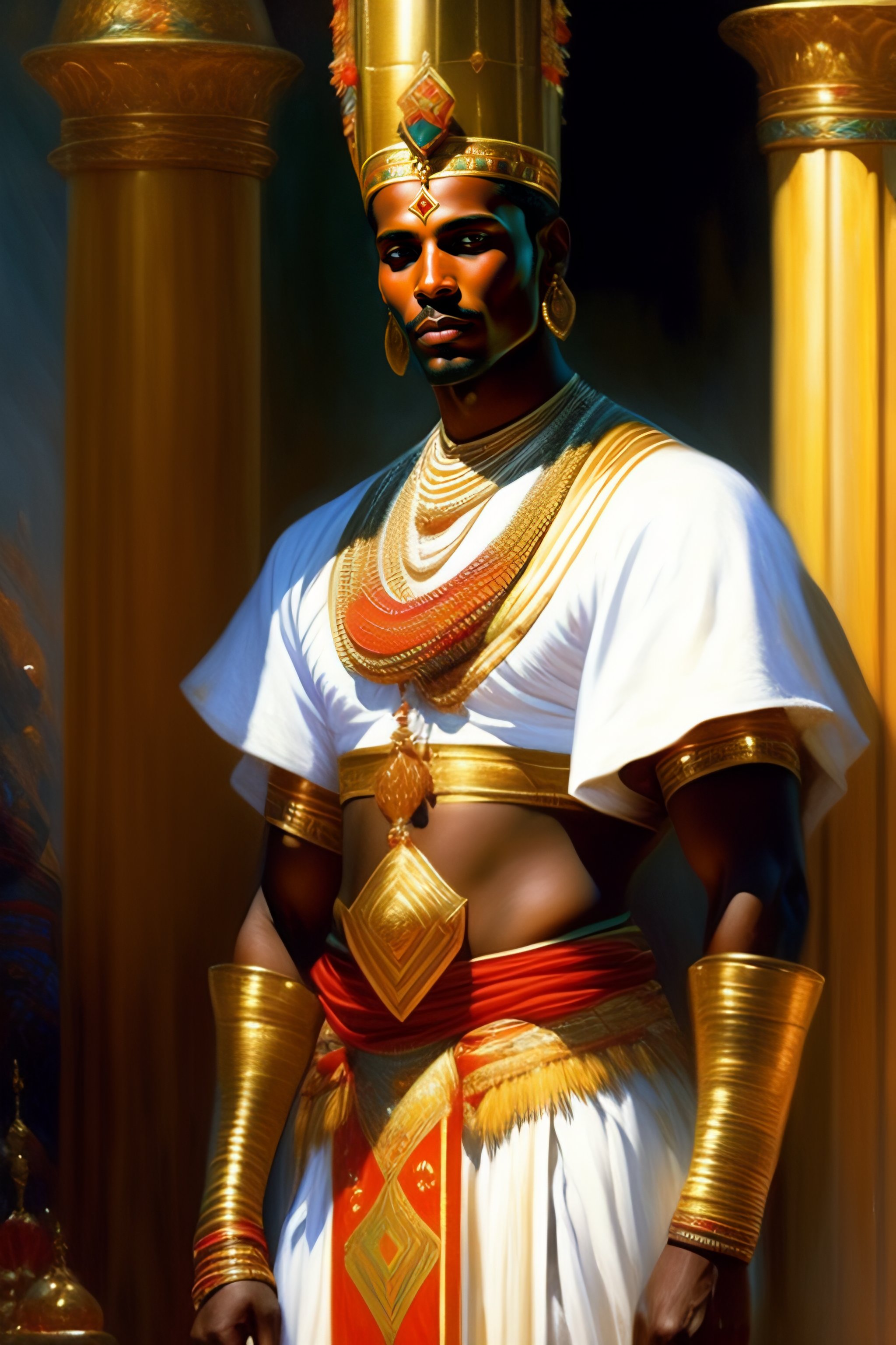 Lexica - Magician, wearing white Ethiopian traditional clothing ...