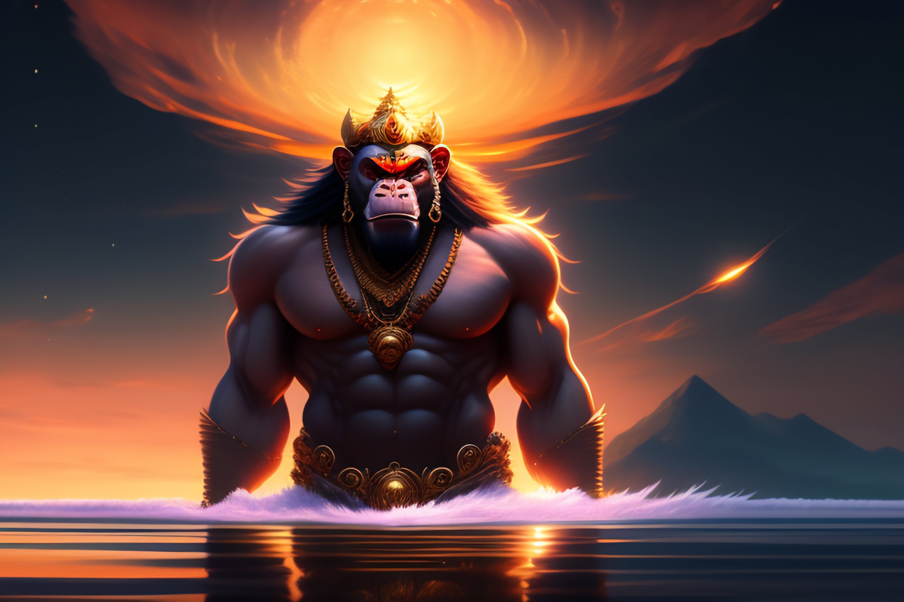 Angry Animated Hanuman Images
