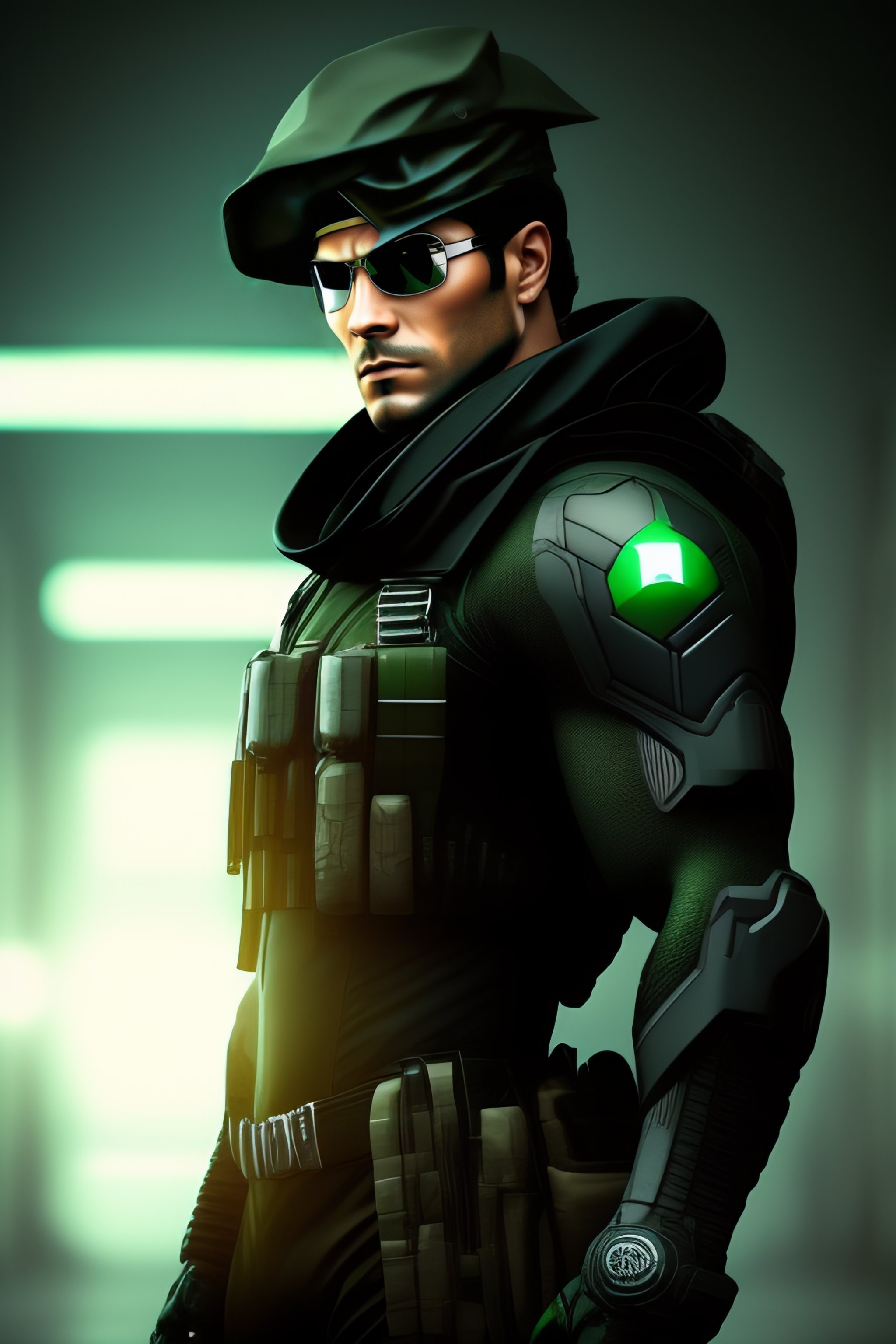 Lexica - Solid snake cyborg ,tech, suit, military ,sci-fi ,symmetry ...