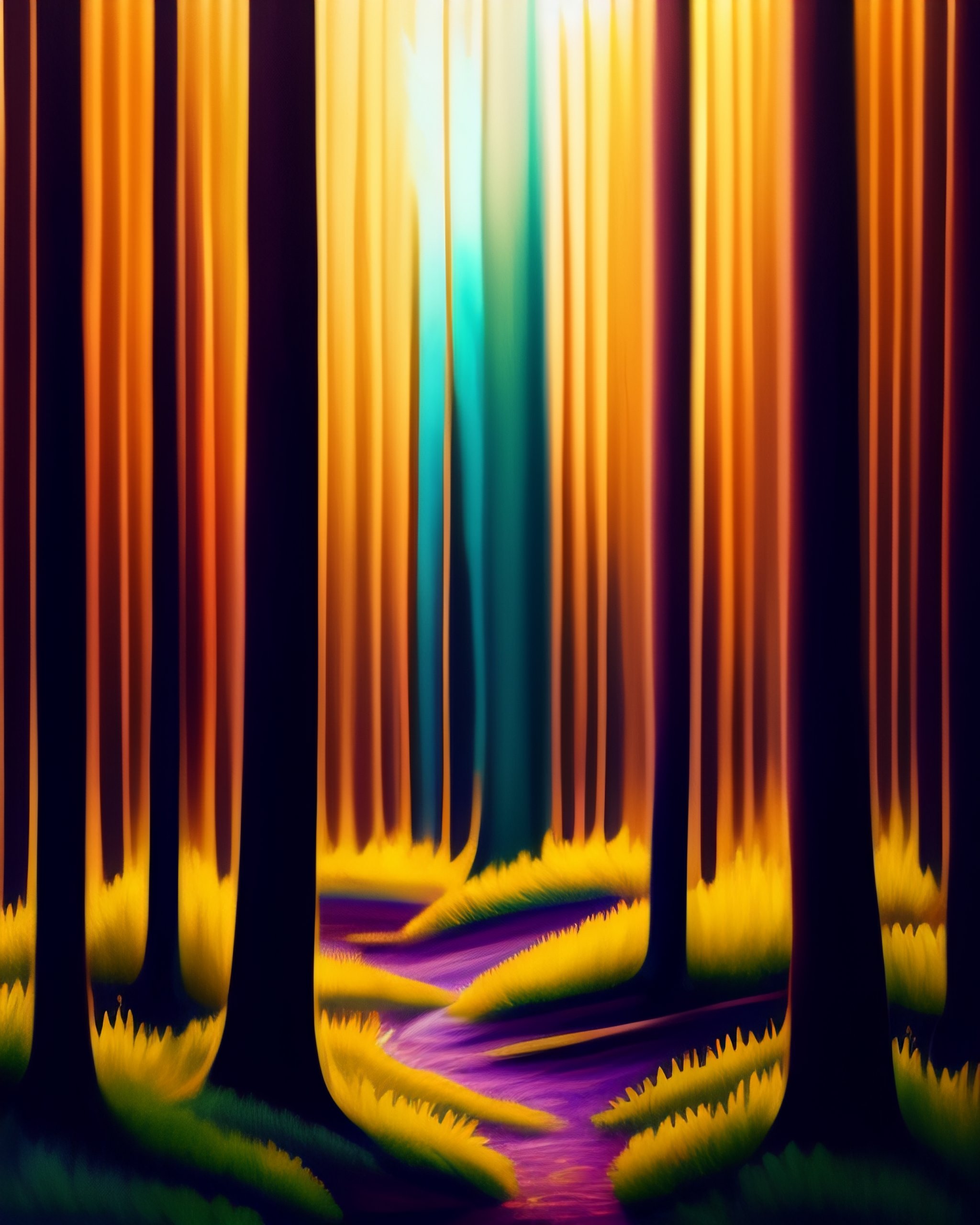 Lexica - Forest abstract art