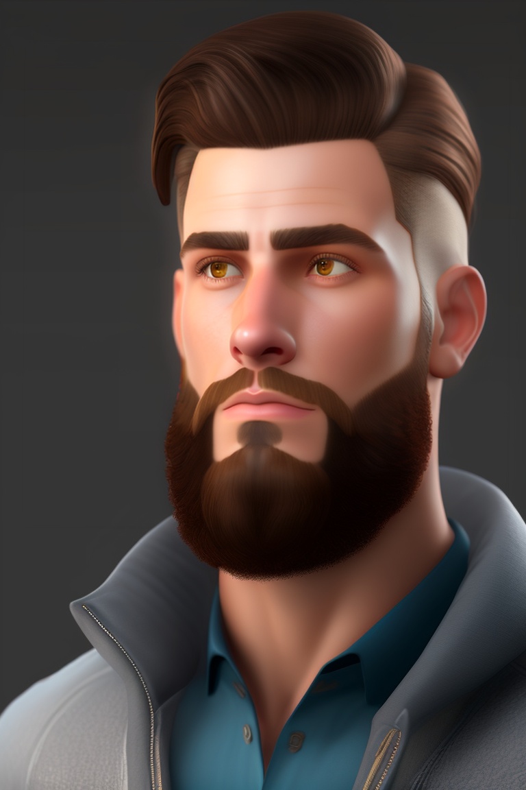 Lexica - A YOUNG MAN And tensed ,WITH BEARD front view and ultra realistic