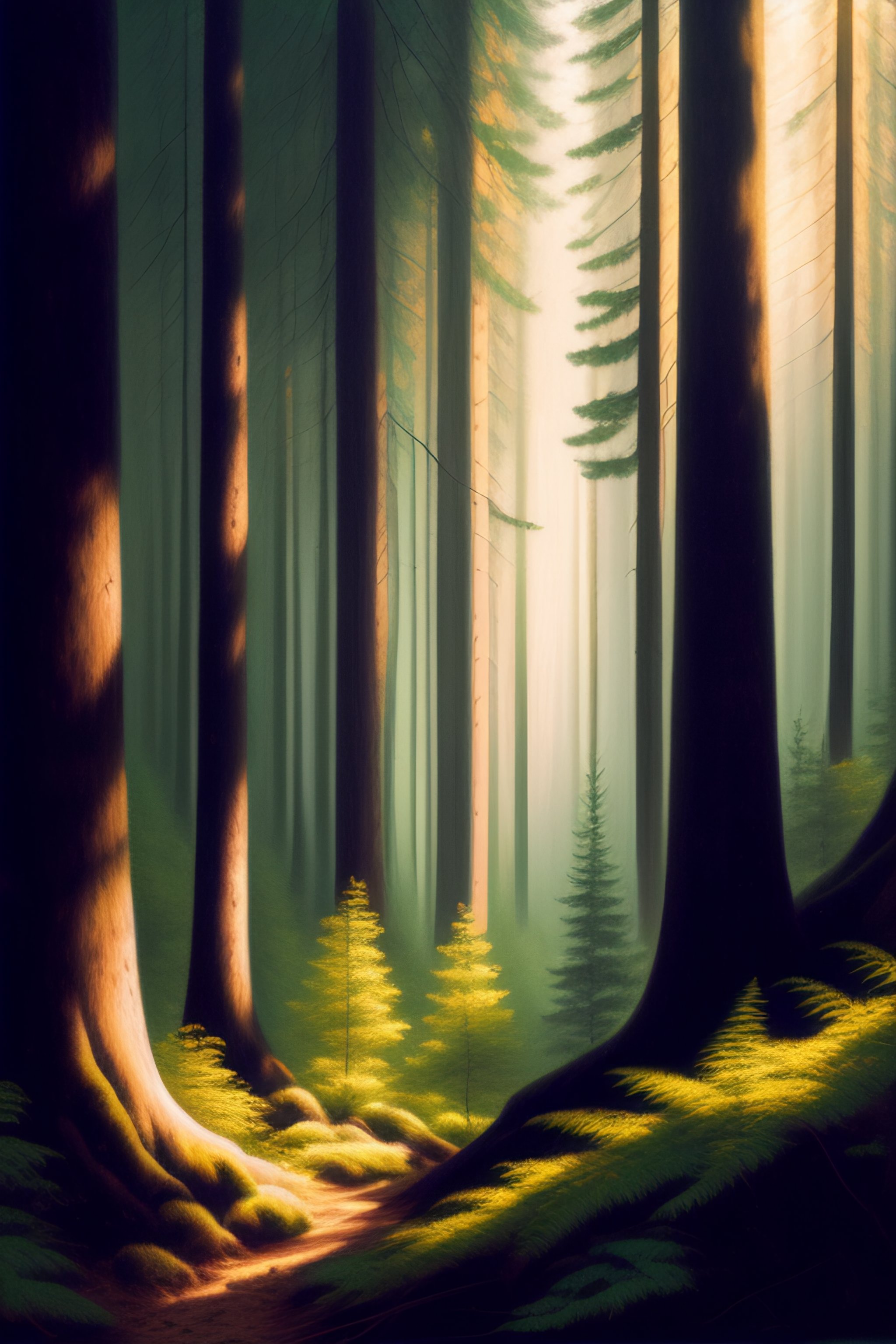 Lexica - Drawing of a forest with dense leafes