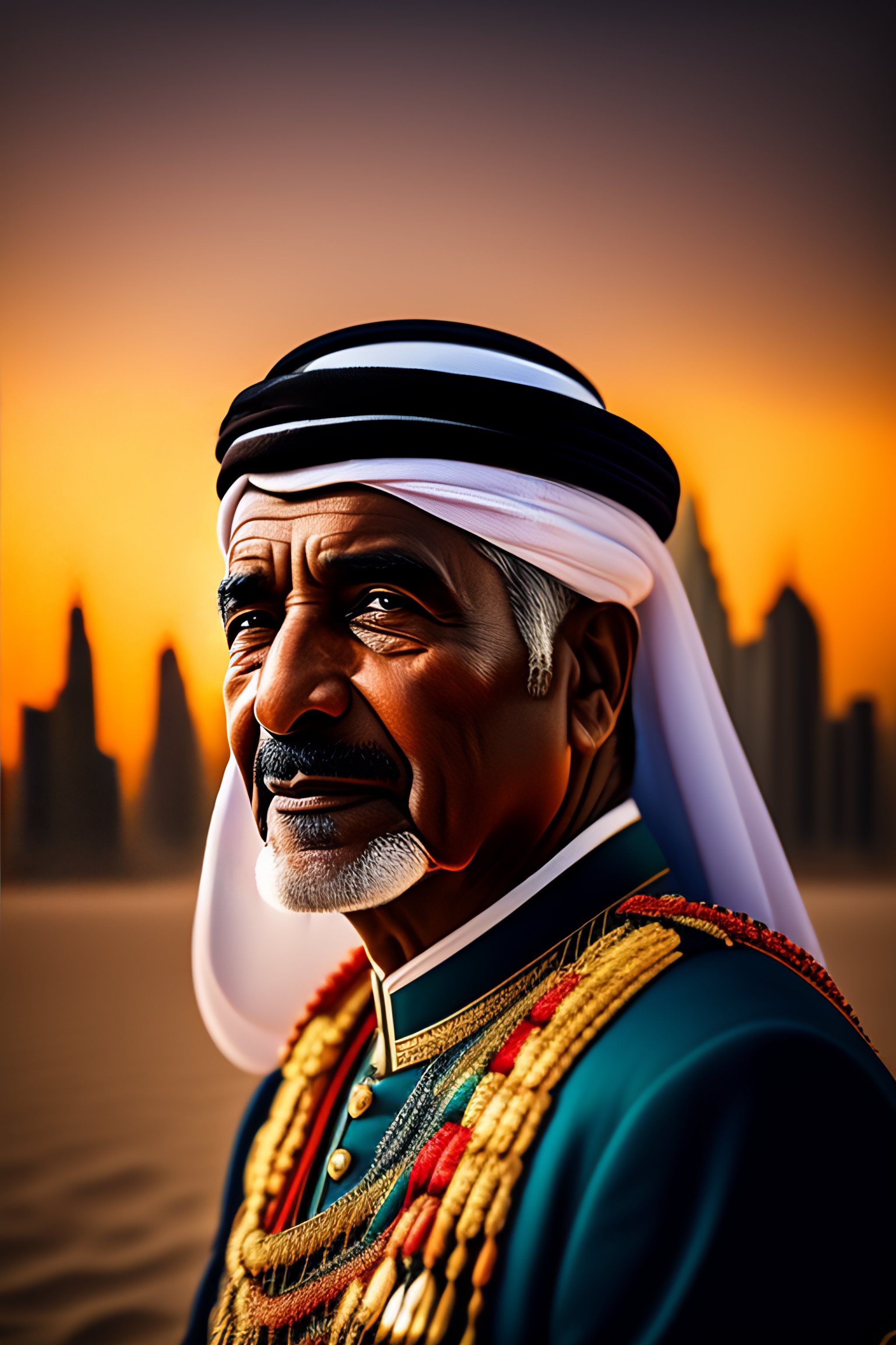 Lexica - Portrait of chief in dubai