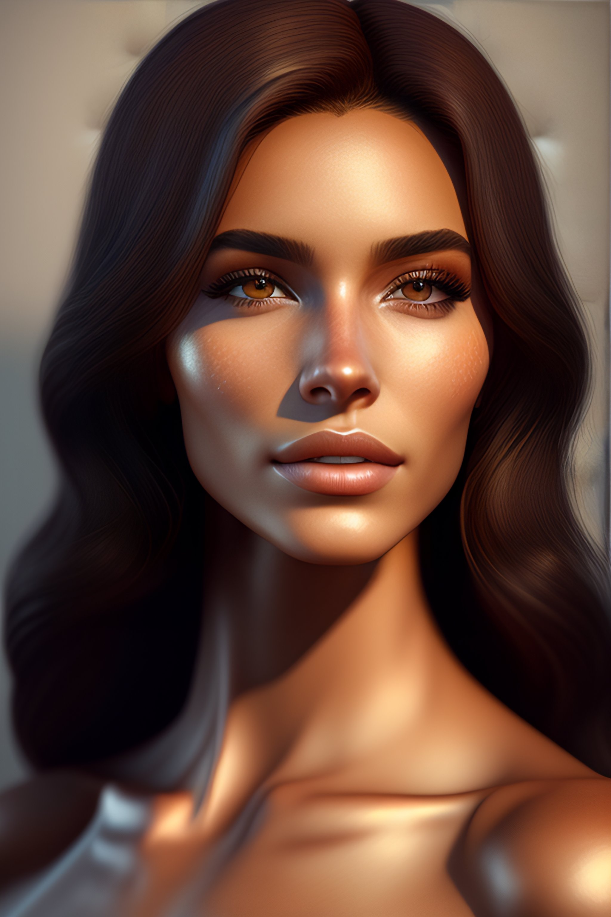 Lexica - Portrait of a gorgeous young woman, latina face, illustration ...