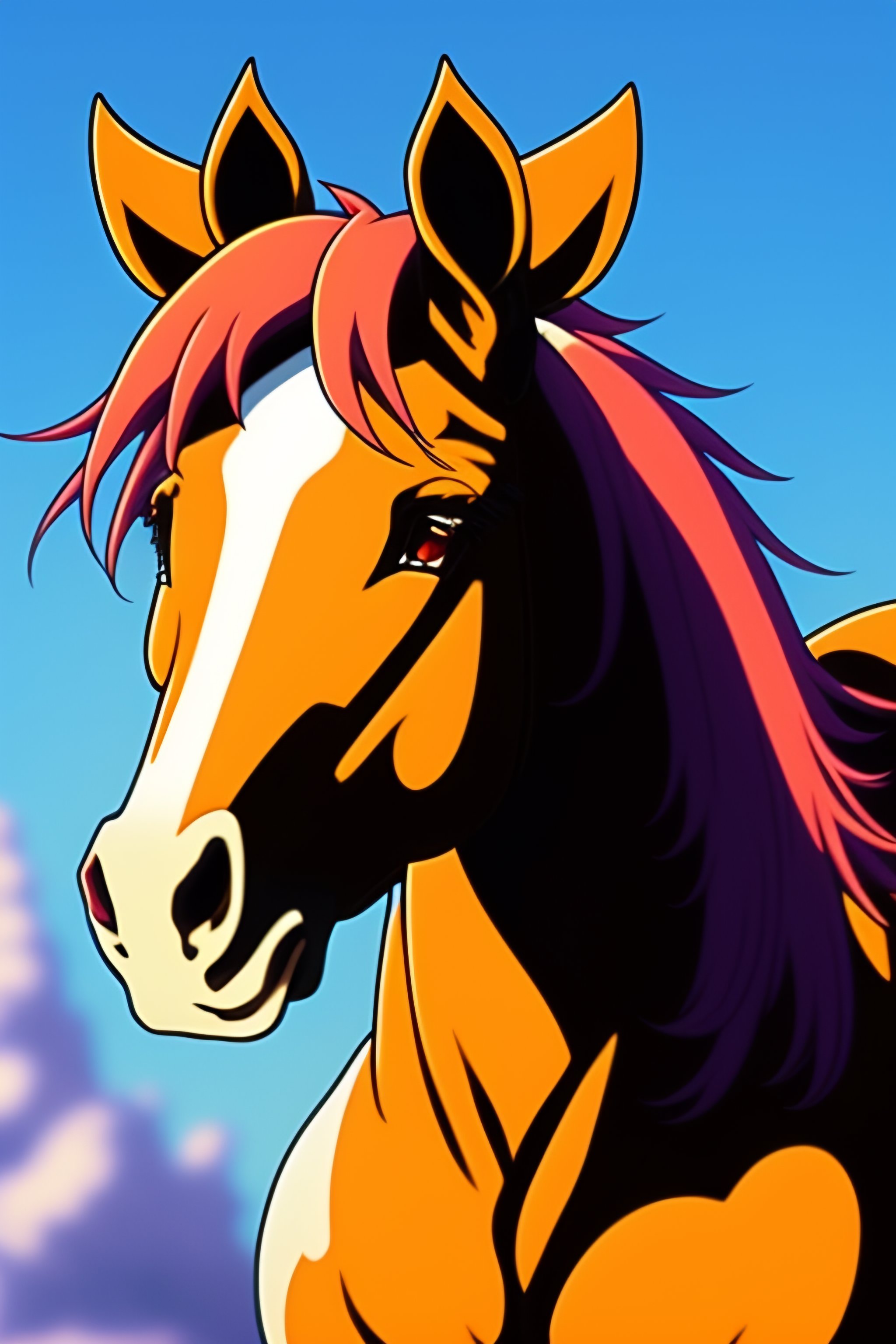 Lexica - 90’s anime style 2D horse