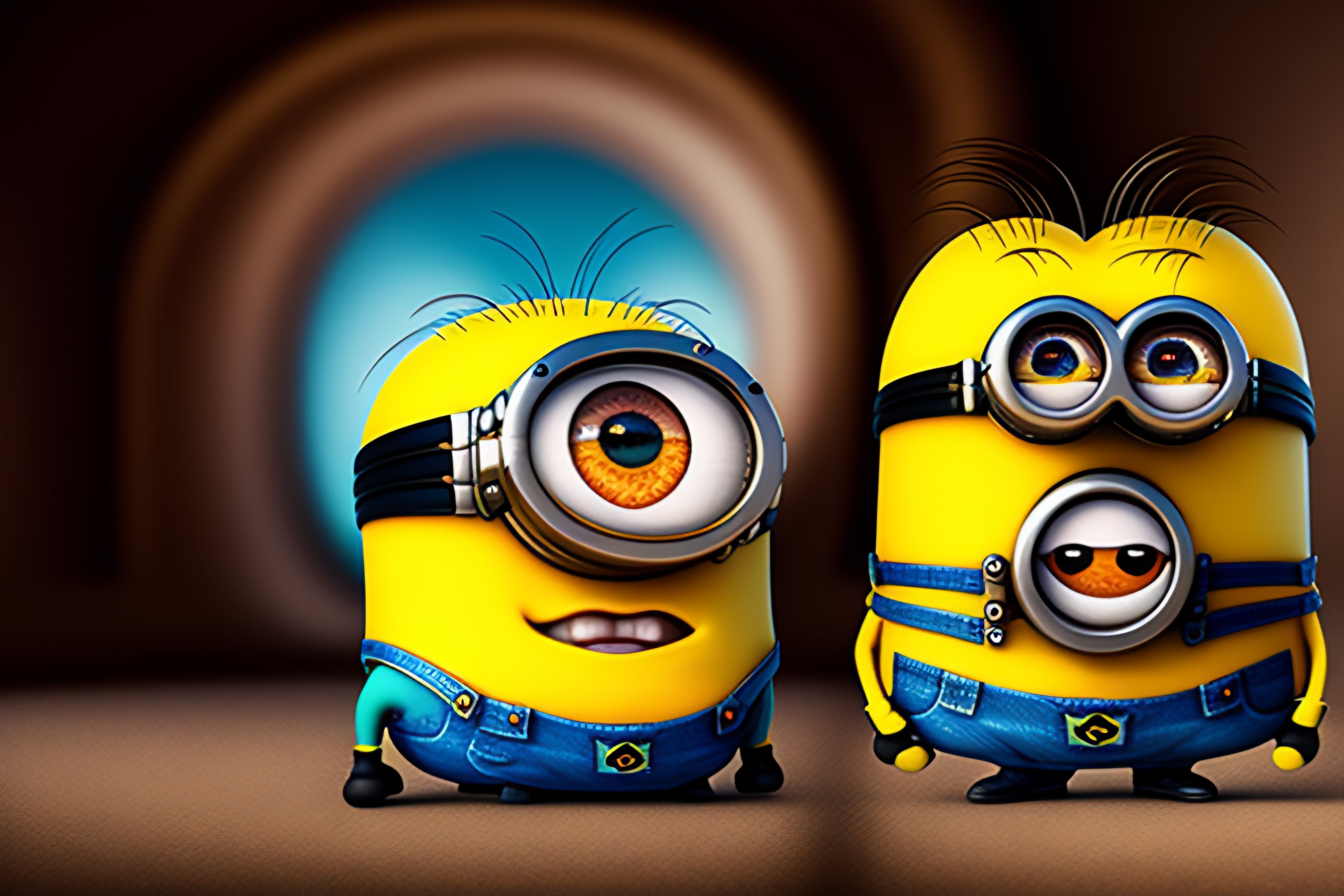 Lexica - Minion, stereogram, stereo, 3d, side by side, ((autostereogram))