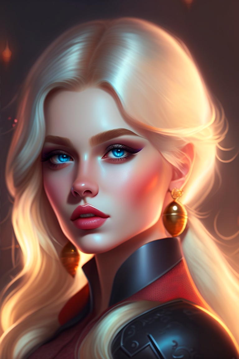 Lexica - Pretty lycan girl, big eyes, plump lips, surrealism, blonde ...