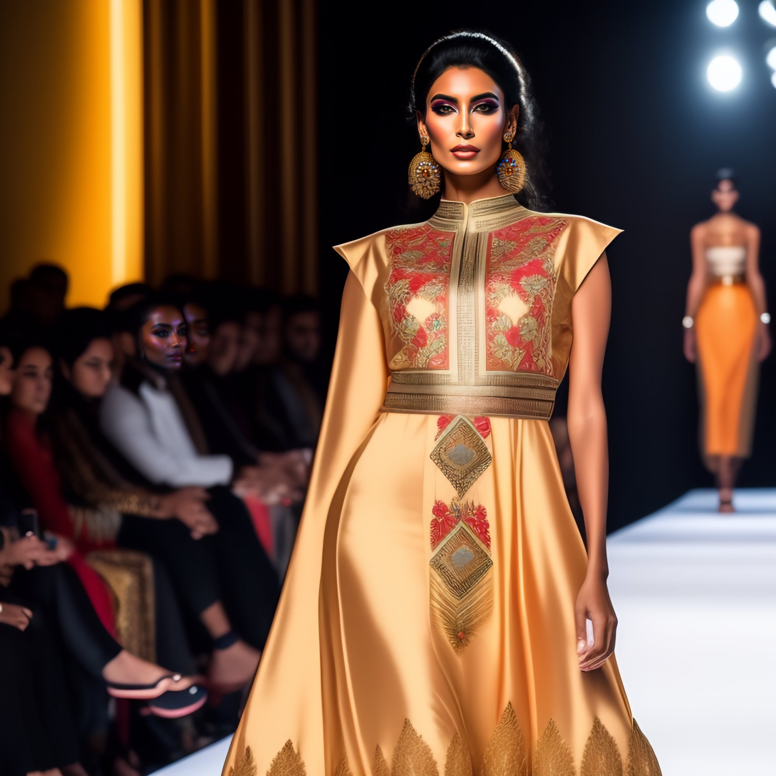 Lexica - El Mensi brand fashion show with EL MENSI writen in the font ...