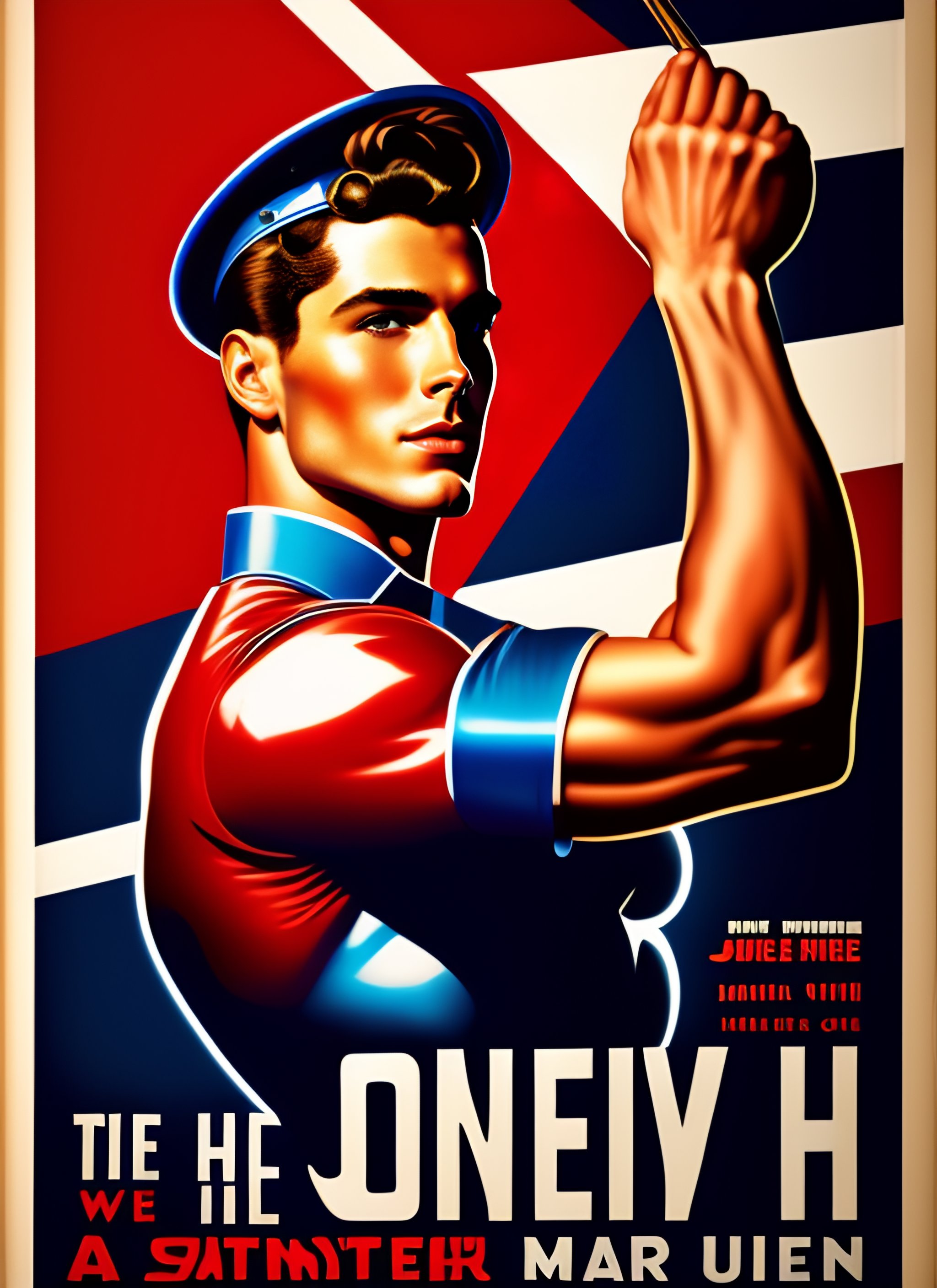 Lexica - A male young man the riveter "We can do it !" poster by John ...