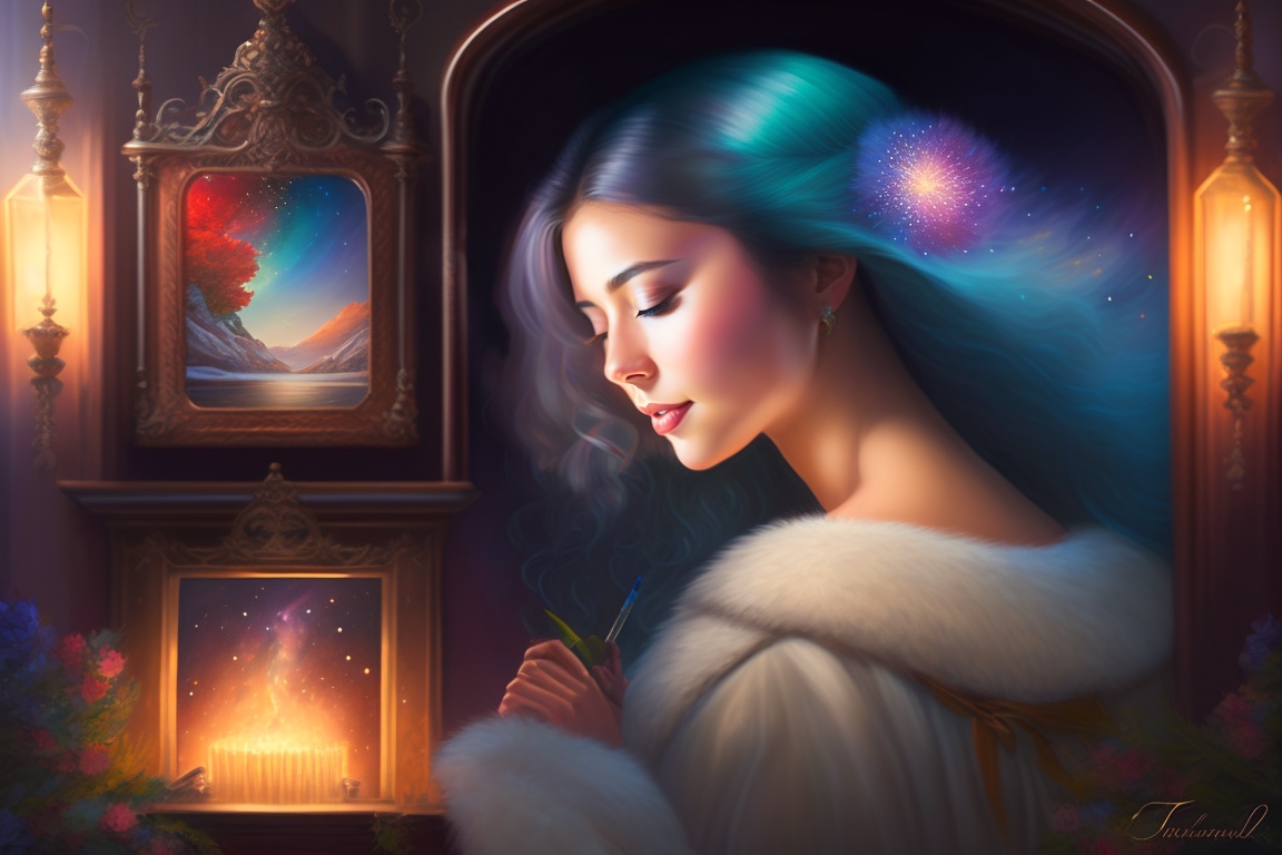 Lexica - She possessed a magical gift - her paintings came to life ...