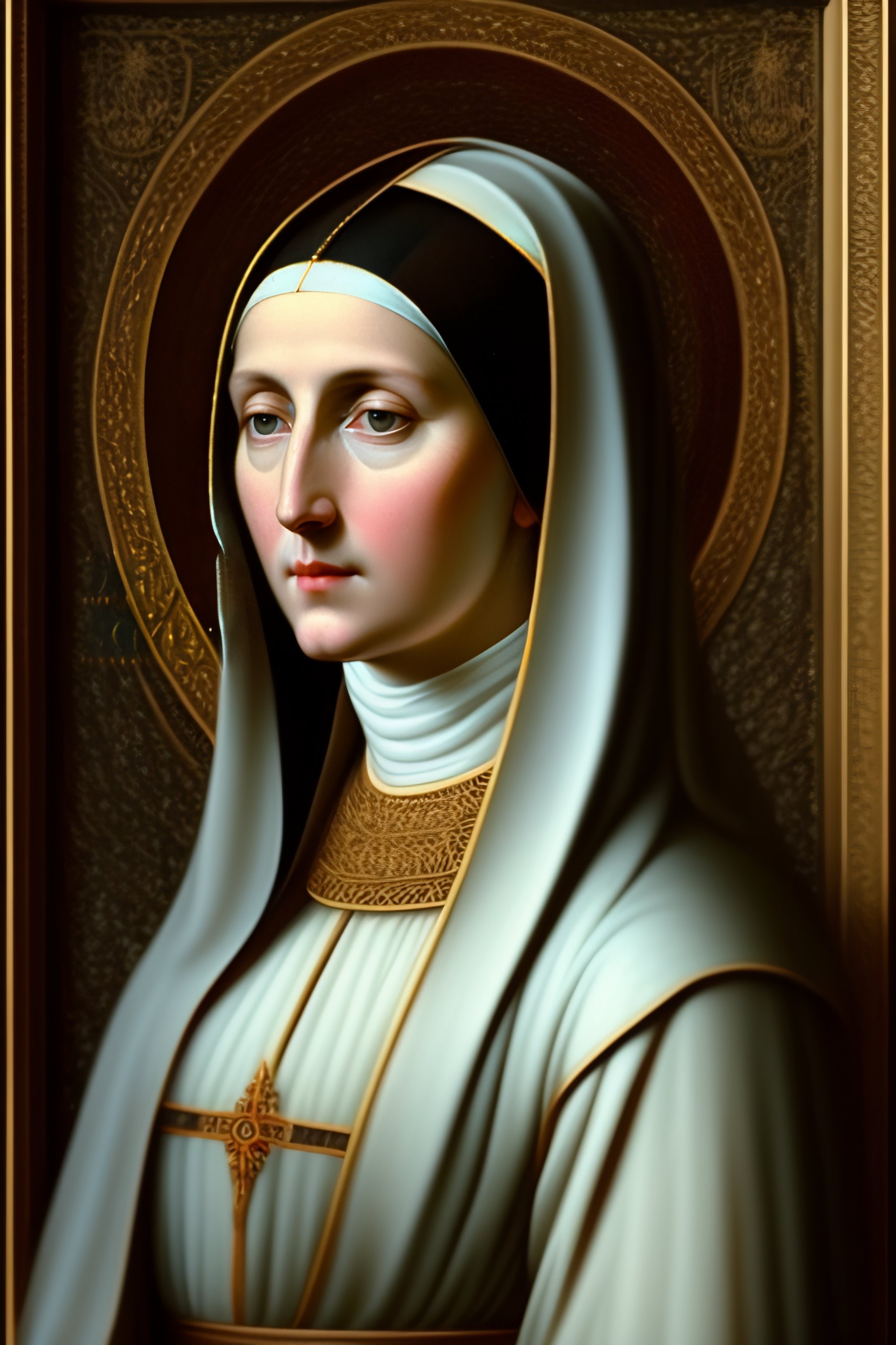 Lexica - Shorter face German Benedictine abbess renaissance painting ...