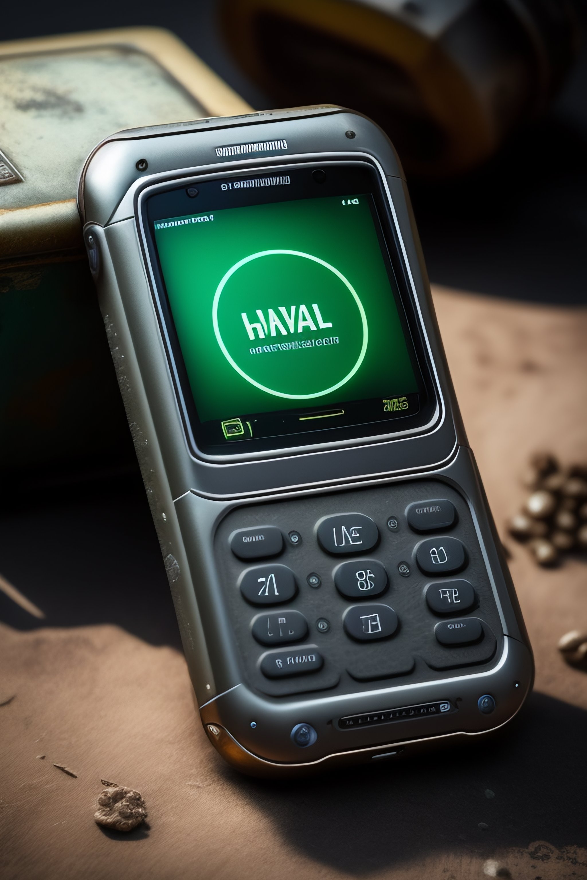 Lexica - An extremely complex Fallout 4 Mobile phone, Waste punk, gray