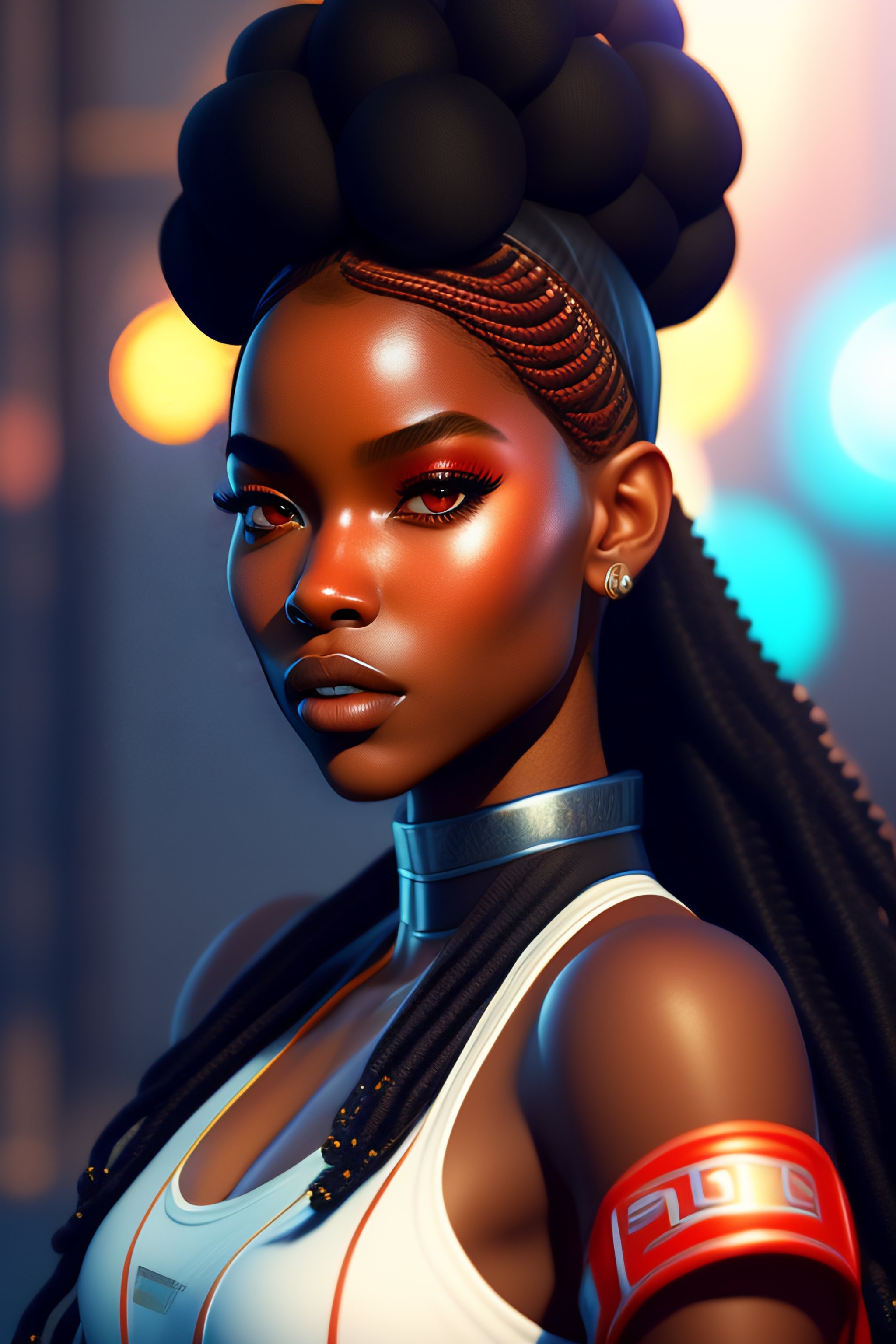 Lexica - A black girl as fantasy personification of hiphop , character ...