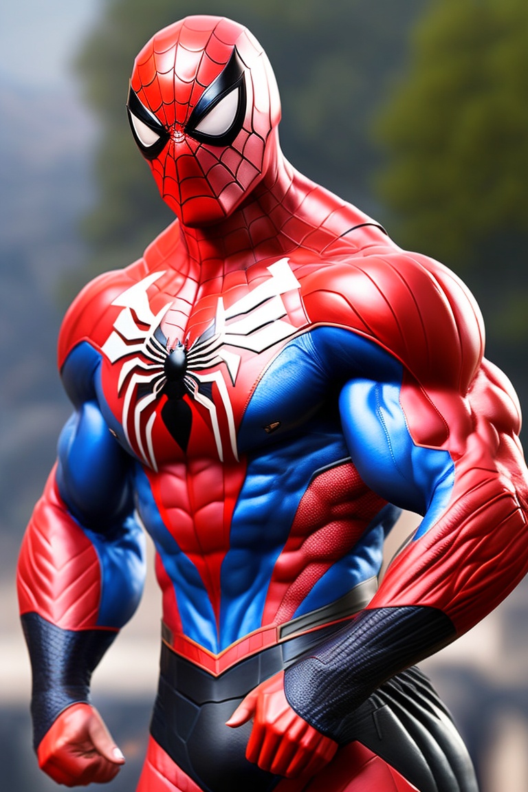 Lexica - Spider-Man merged with Bosnia and Herzegovina,muscular