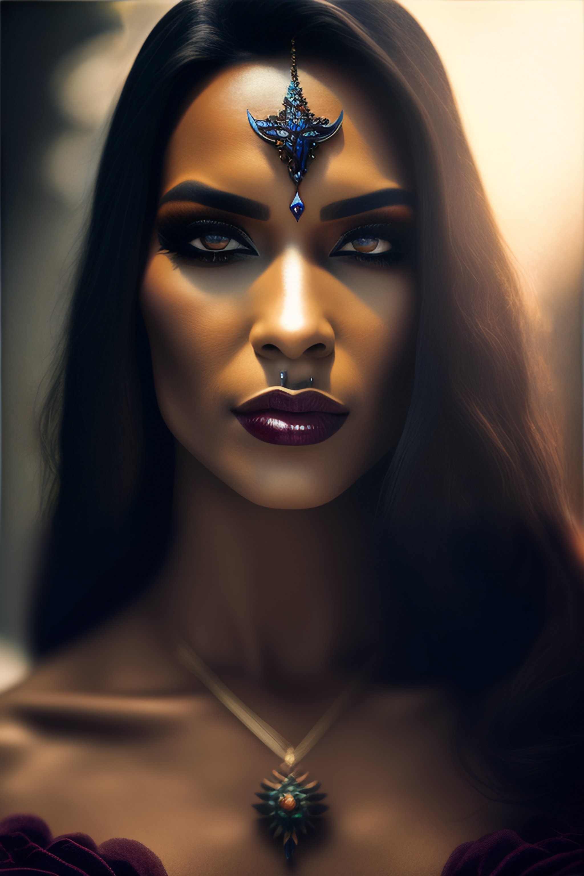 Lexica - Stunning photograph of a demon woman
