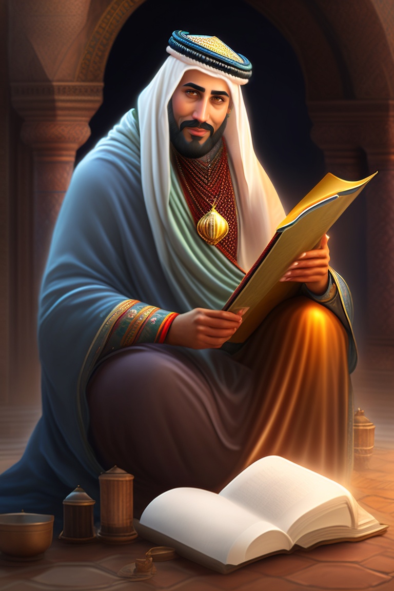 Lexica - Image of a arabic storyteller , realistic
