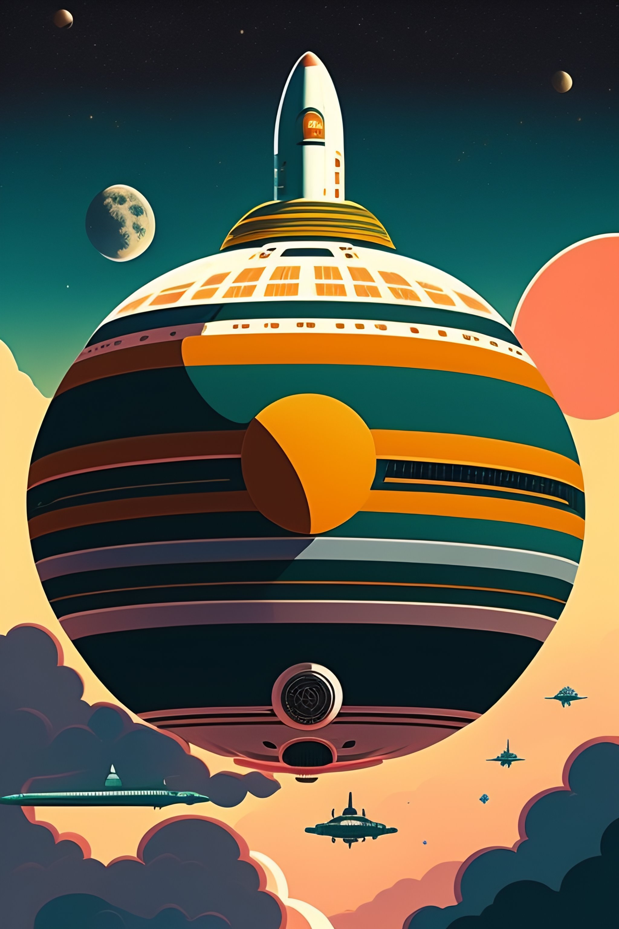 Lexica - Atomic age style animal space station