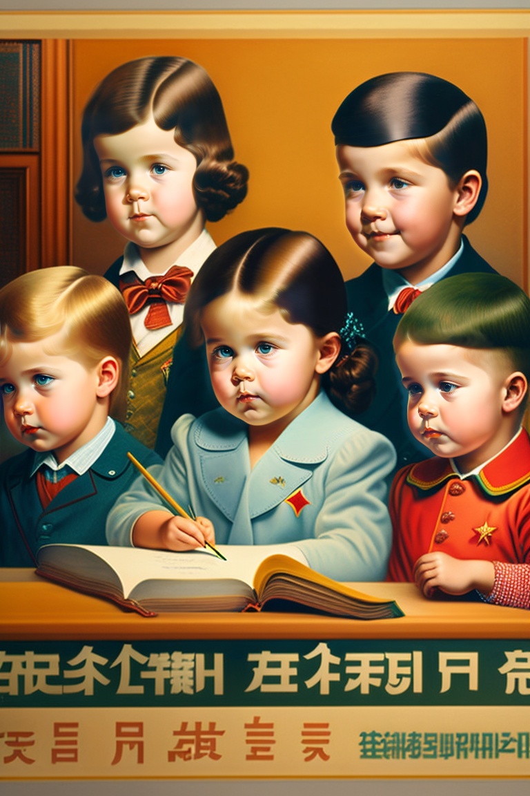 Lexica - Poster of the Soviet Union, teaching children at school