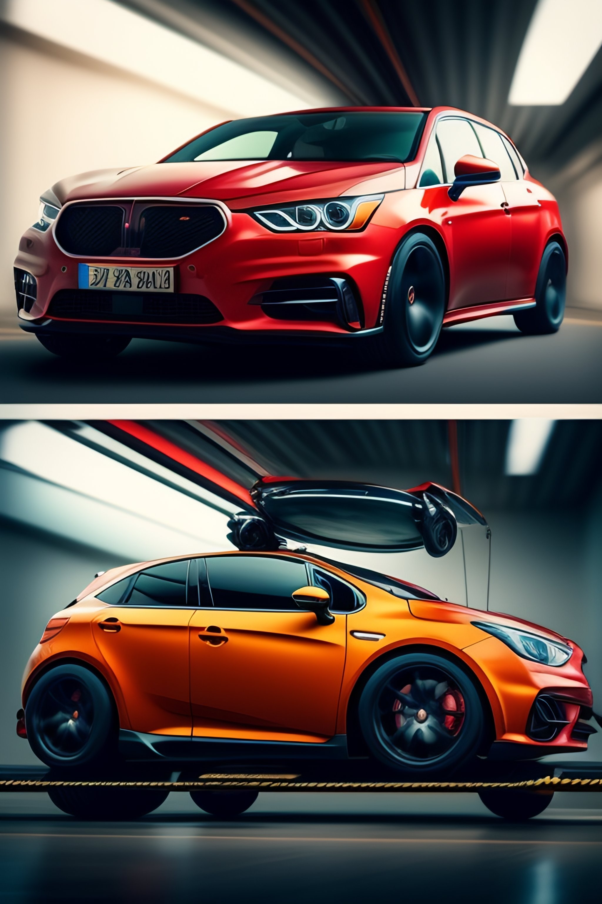 Lexica - A car mechanic lifting a car, realistm