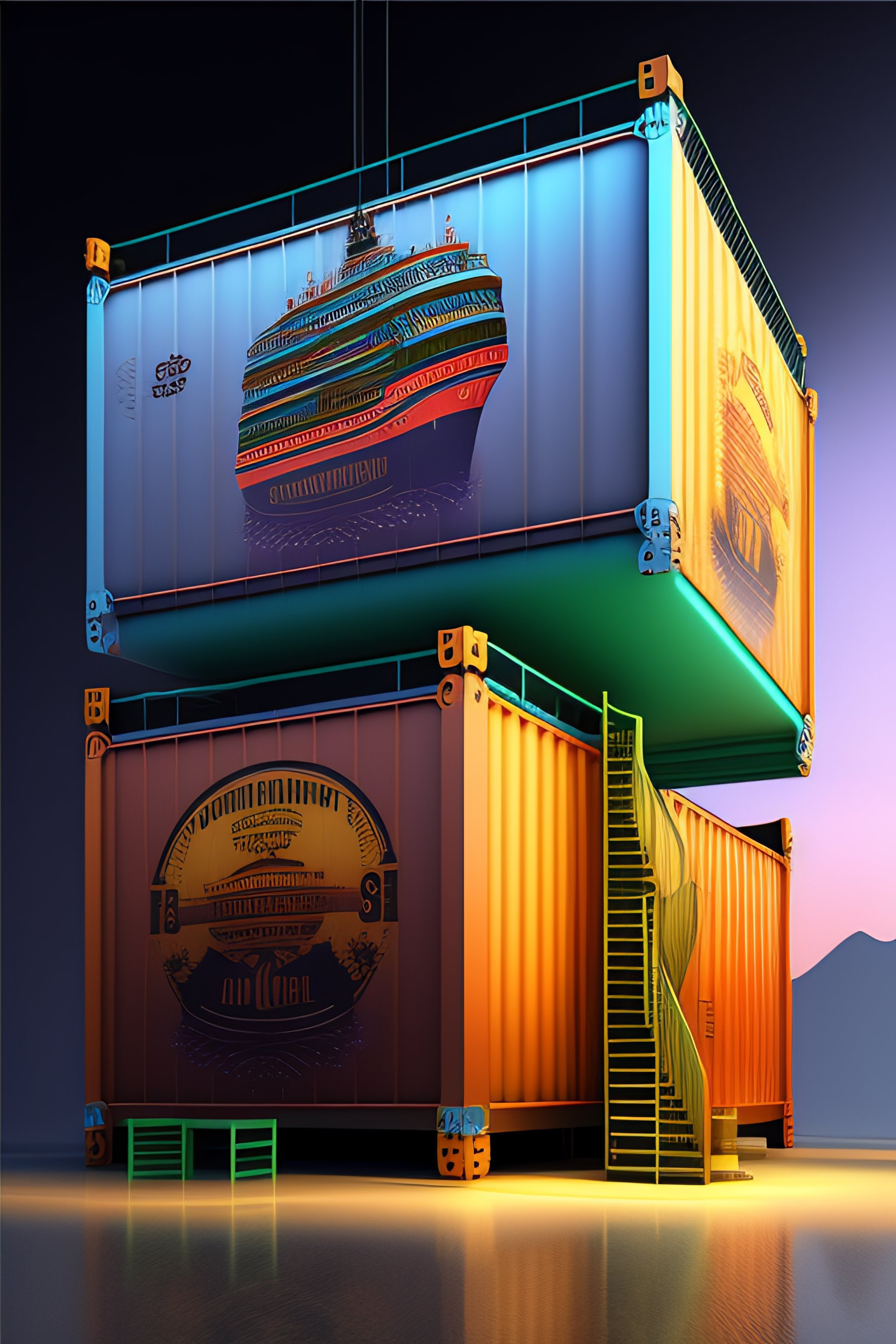 Lexica - High end indoor design ship container sea fish octopus themed ...